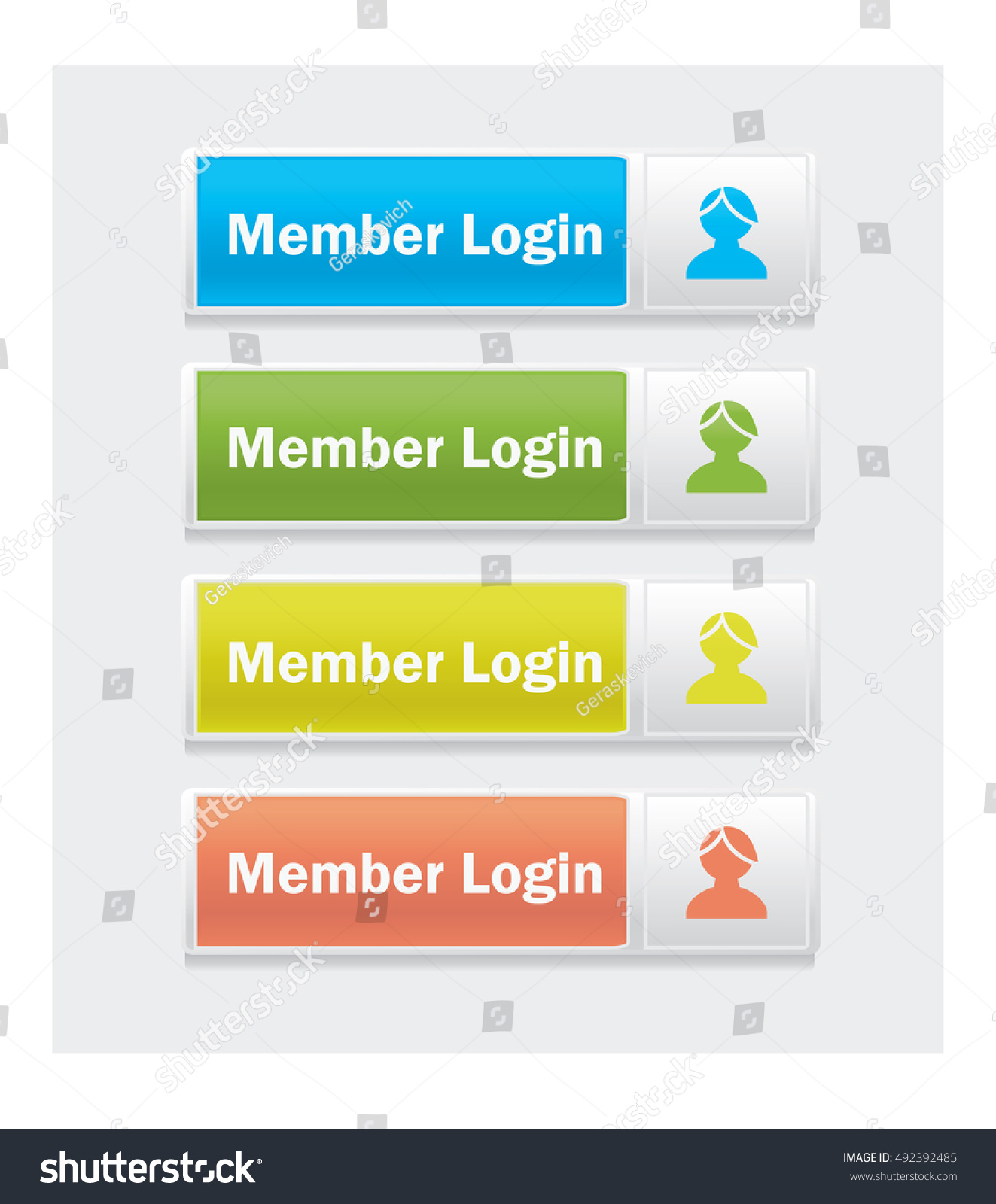 Member Login Set Web Interface Vector Stock Vector (Royalty Free ...