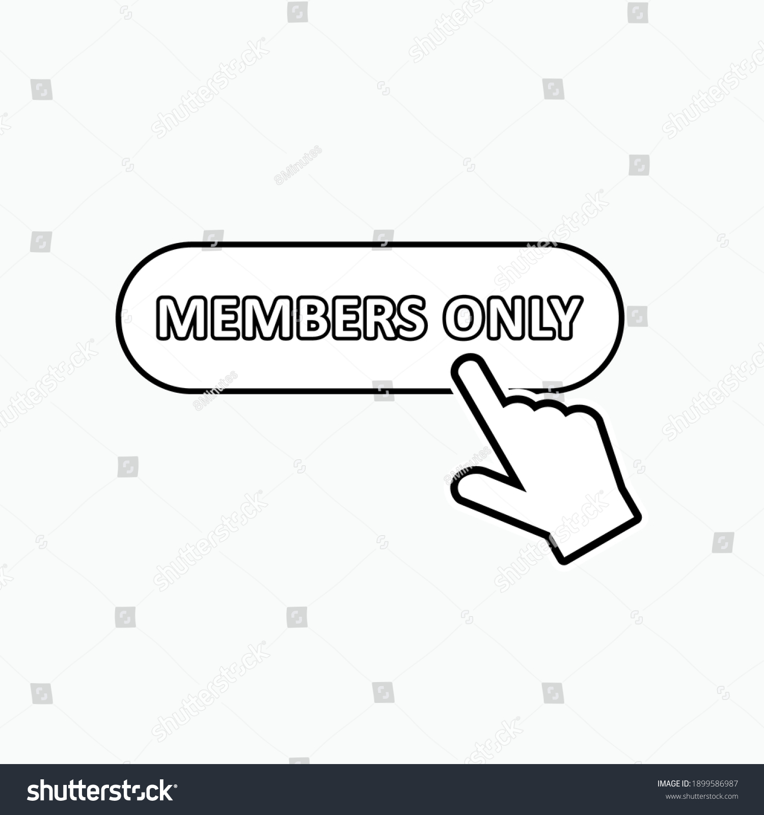 Members Only Symbol Vector Logo Template Stock Vector (Royalty Free ...