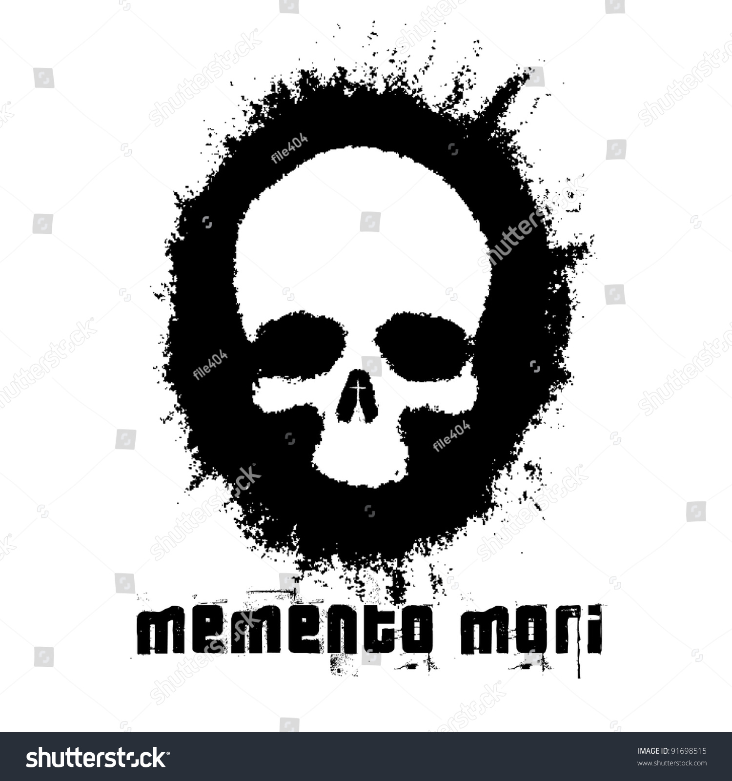 Memento Mori Skull Stock Vector (Royalty Free) 91698515