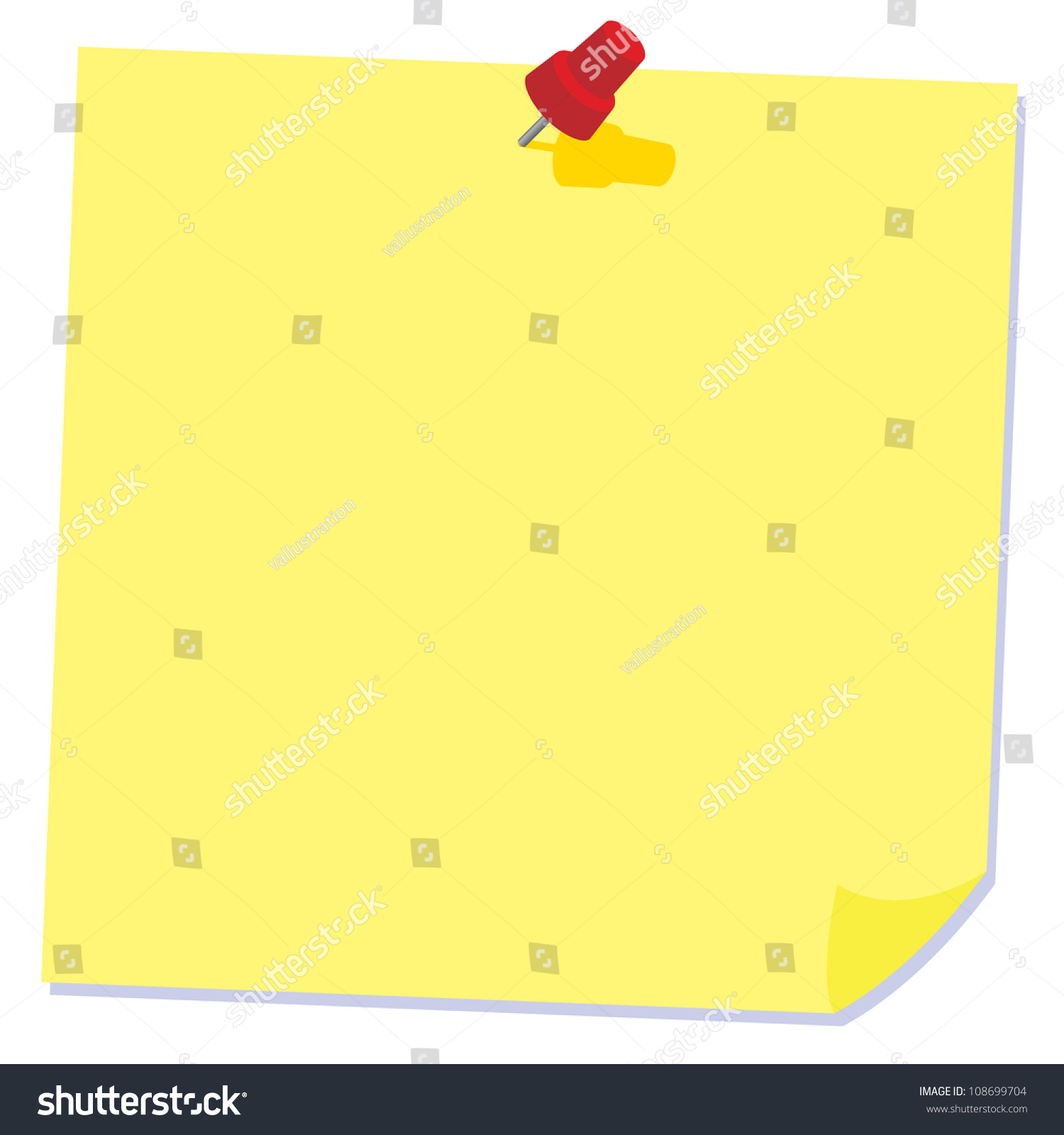 Memo Paper Stock Vector 108699704 : Shutterstock