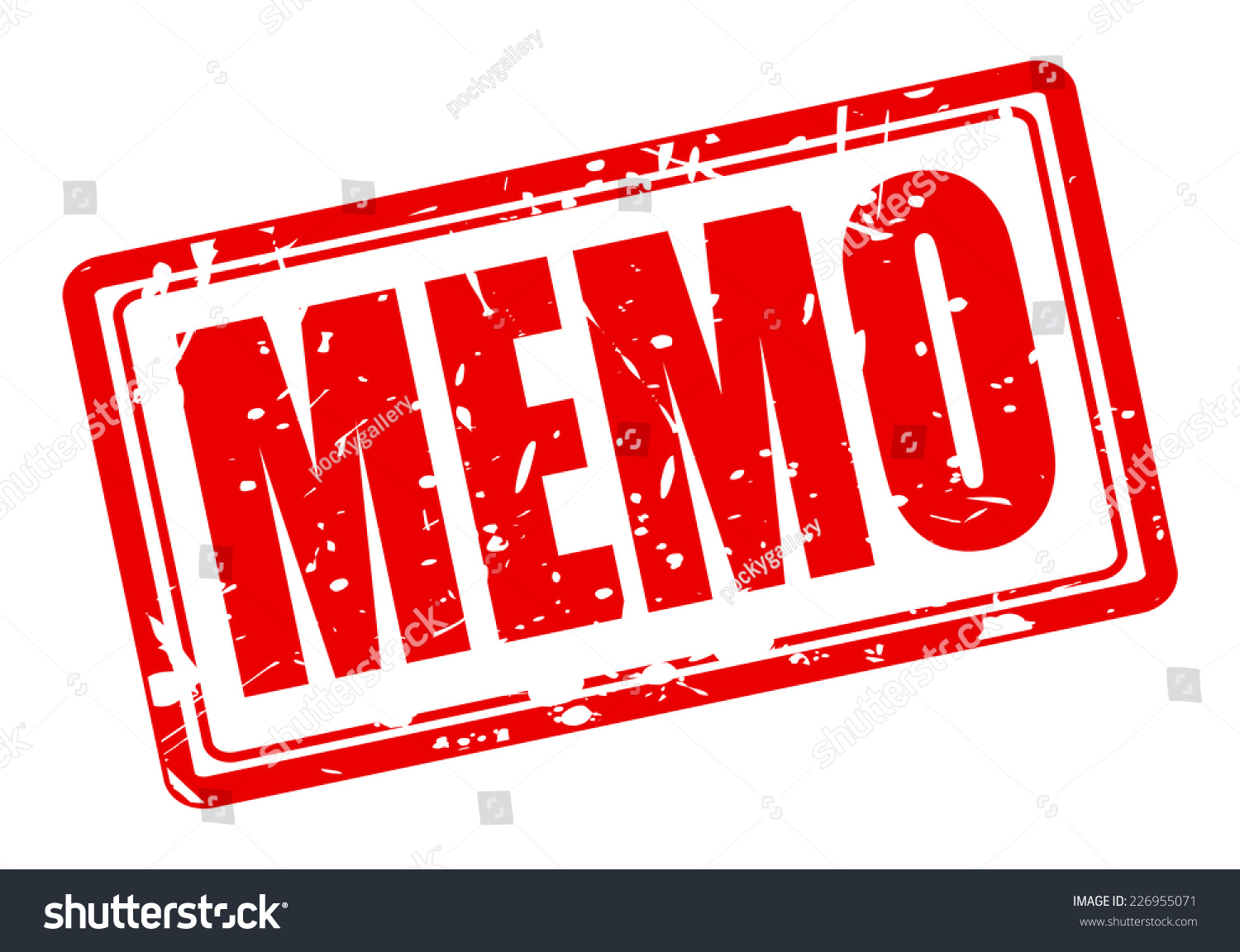 Memo Red Stamp Text On White Stock Vector (Royalty Free) 226955071 ...