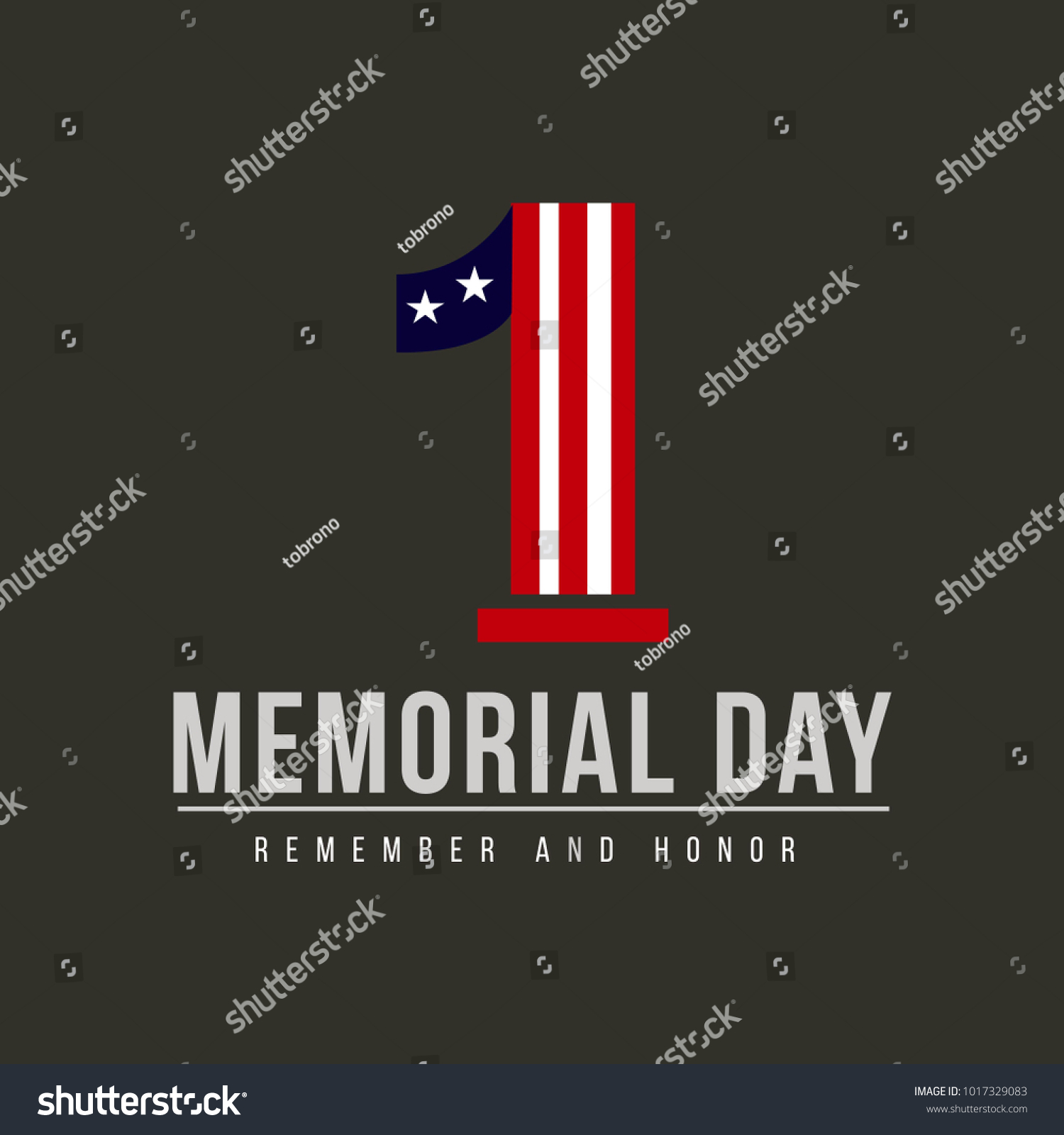 Memorial Day Logo Vector Template Design Stock Vector (Royalty Free ...