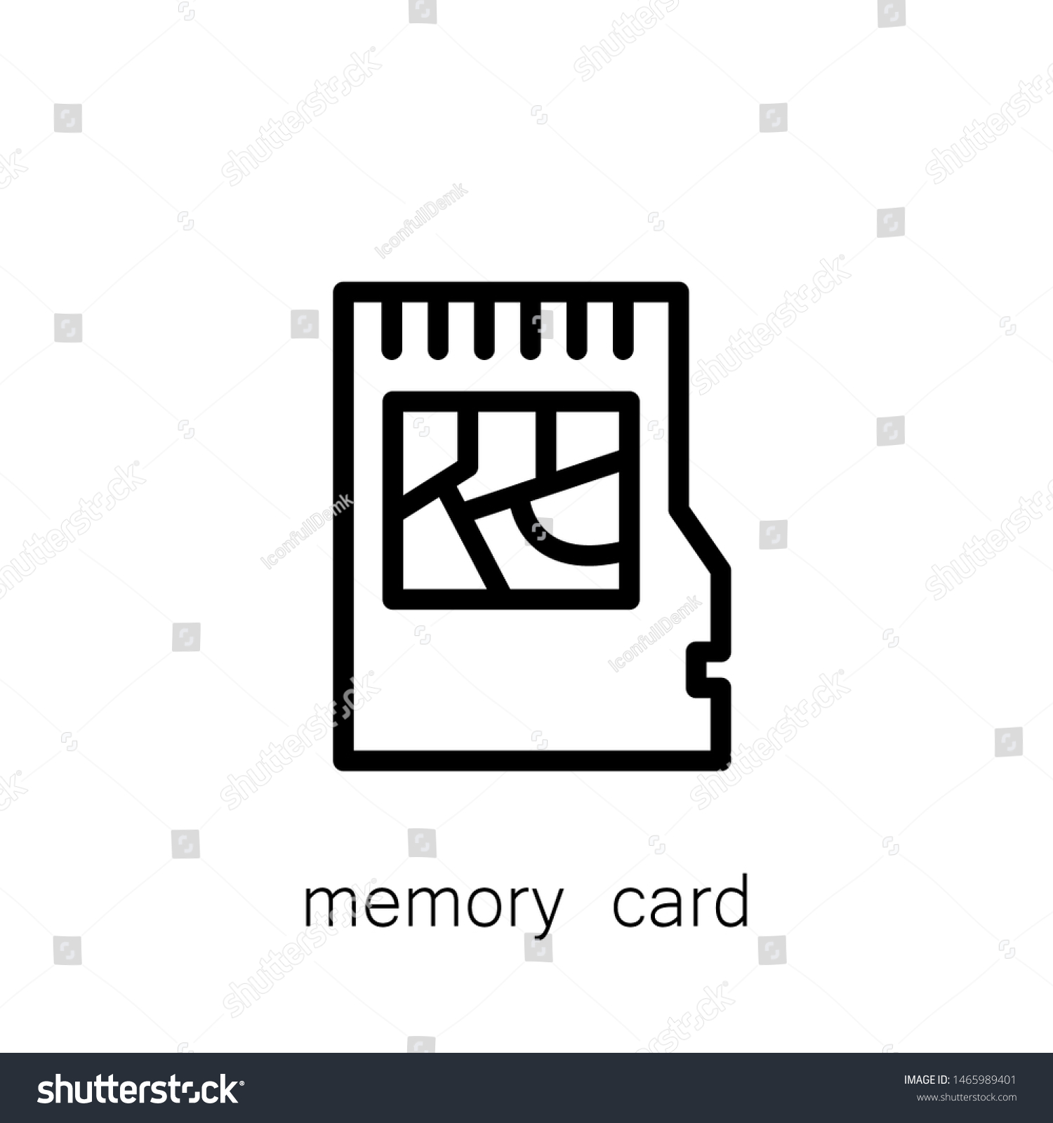 Memory Card Icon Template Design Logo Stock Vector (Royalty Free ...