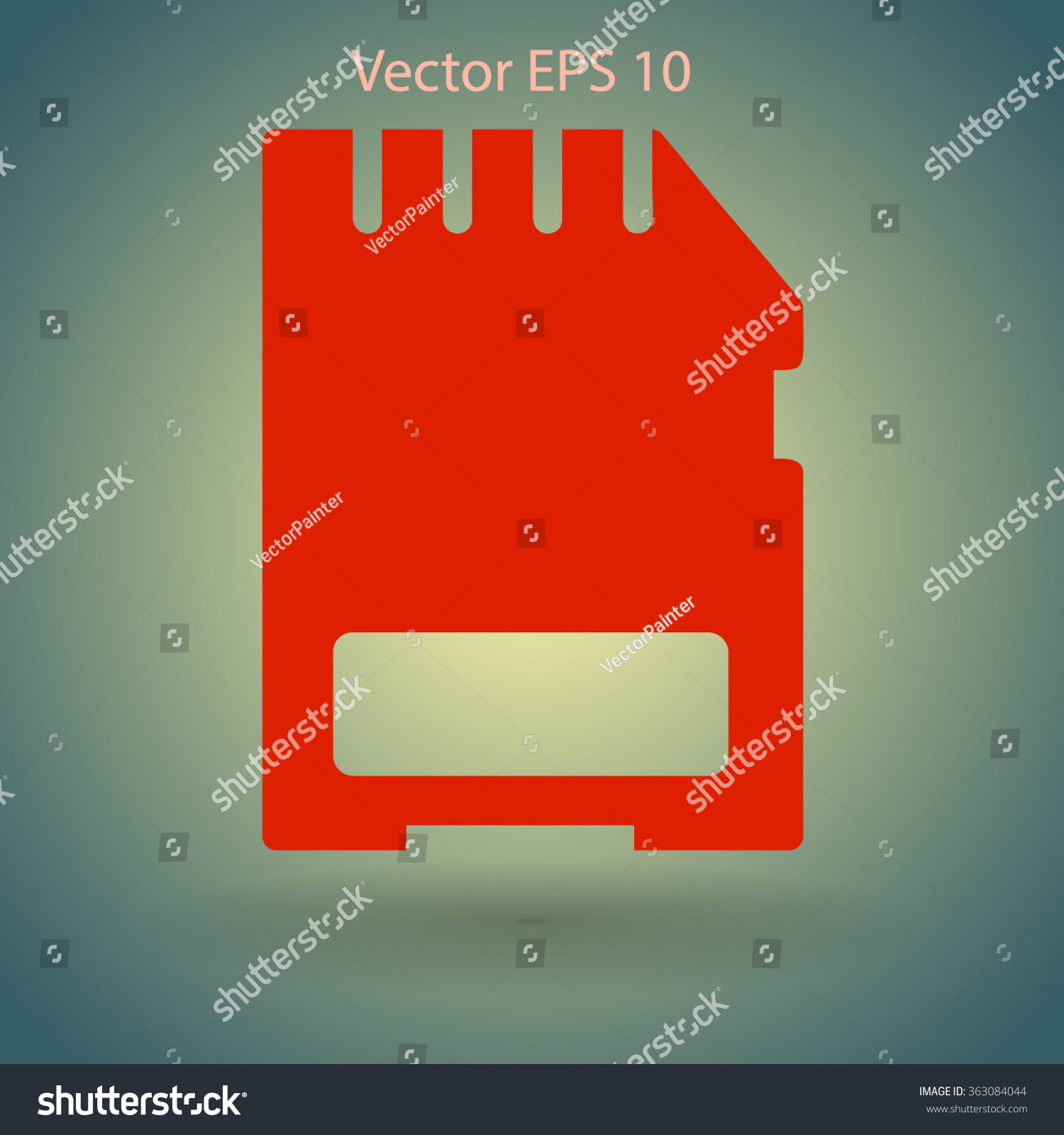 Memory Card Silhouette Vector Illustration Stock Vector (Royalty Free ...