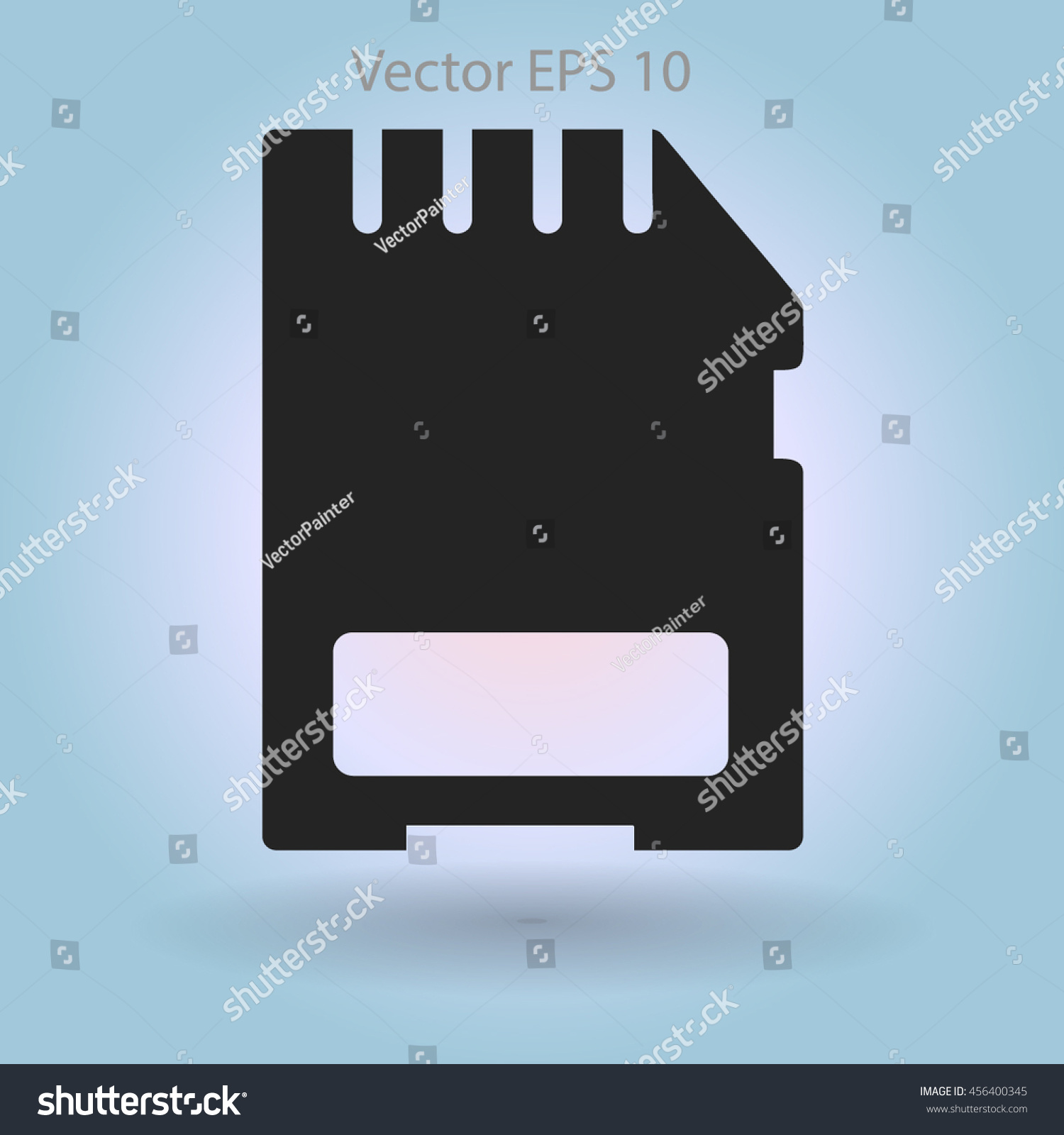 Memory Card Silhouette Vector Illustration Stock Vector (Royalty Free ...