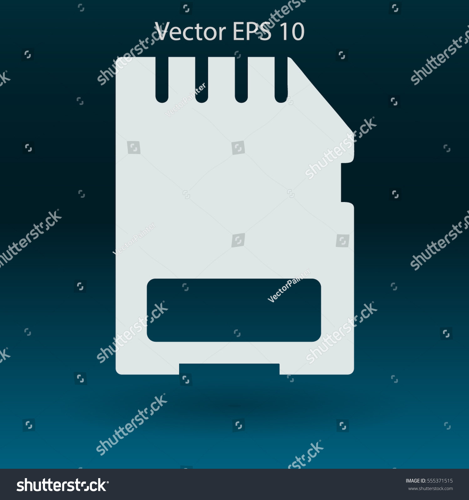 Memory Card Silhouette Vector Illustration Stock Vector (Royalty Free ...