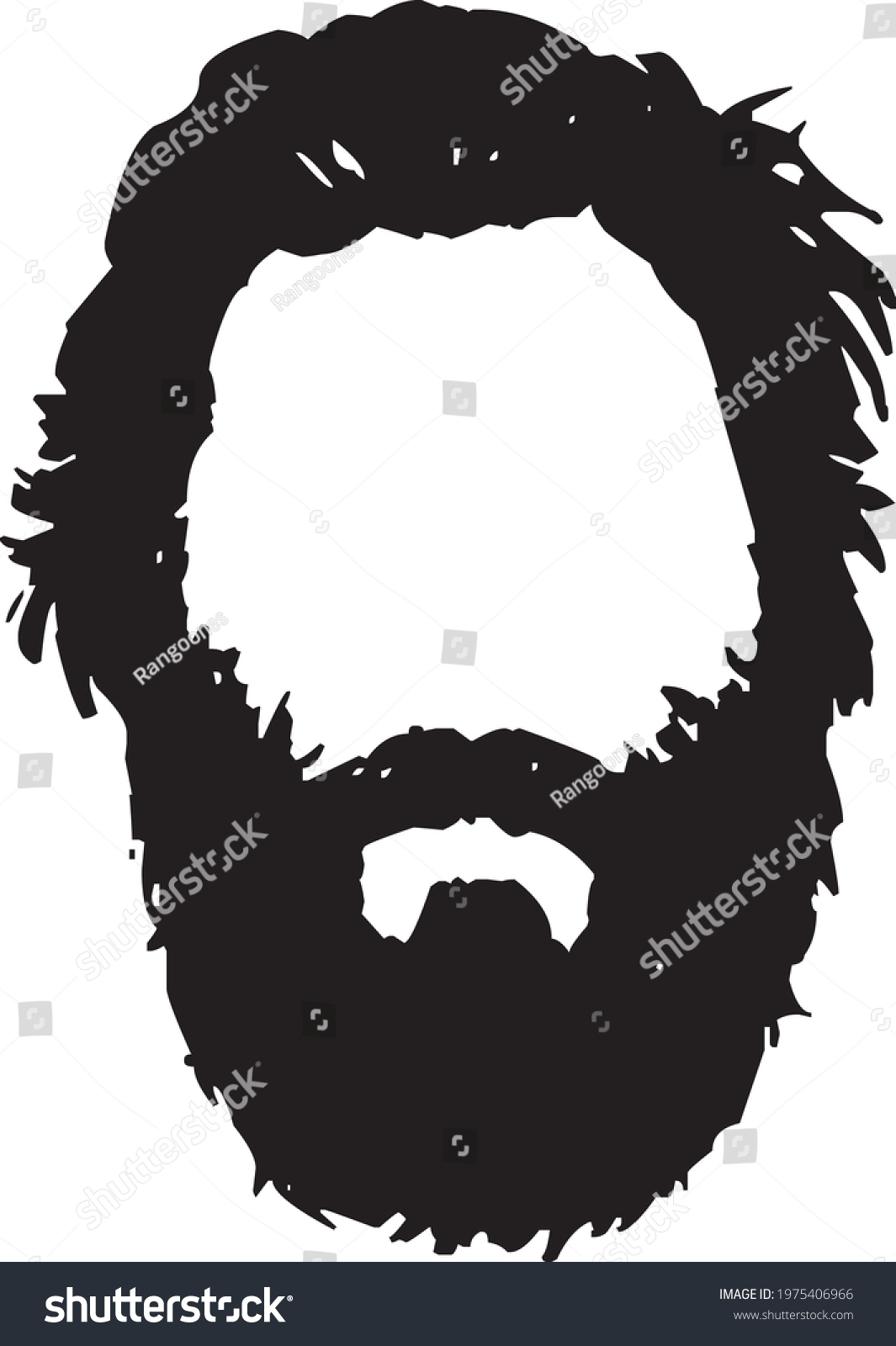Men Beard Drawing Vector Design Illustration Stock Vector (Royalty Free ...