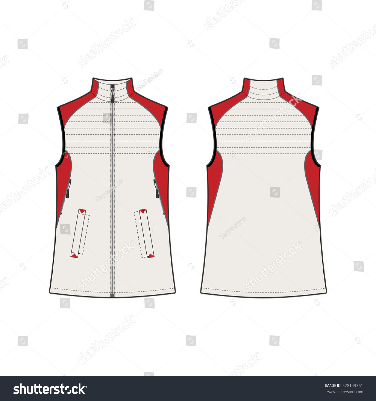 Men Climbing Vest Jacket Template Stock Vector (Royalty Free) 528149761 ...