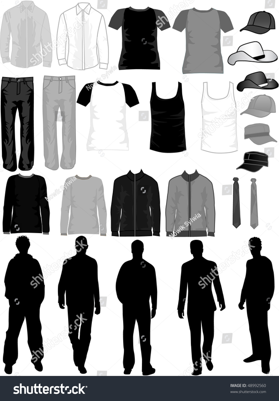 Men Dress Collection Vector Work Stock Vector (Royalty Free) 48992560 ...