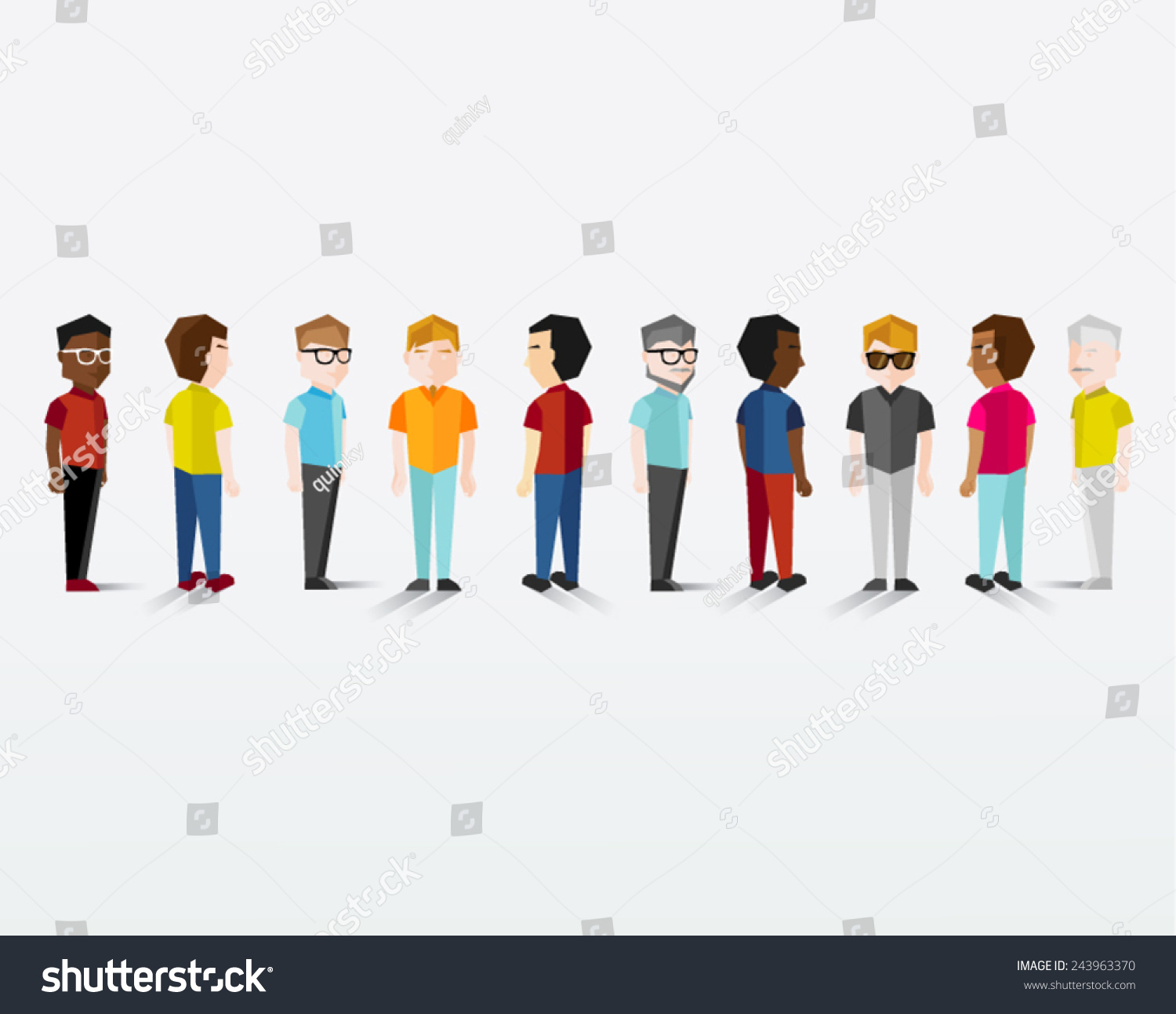 Men Gathering Vector Design Stock Vector (Royalty Free) 243963370 ...