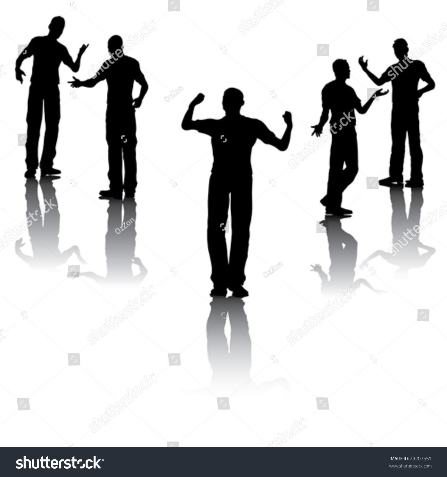 Mens Arguing Scenes: vector de stock (libre de regalías) 29207551