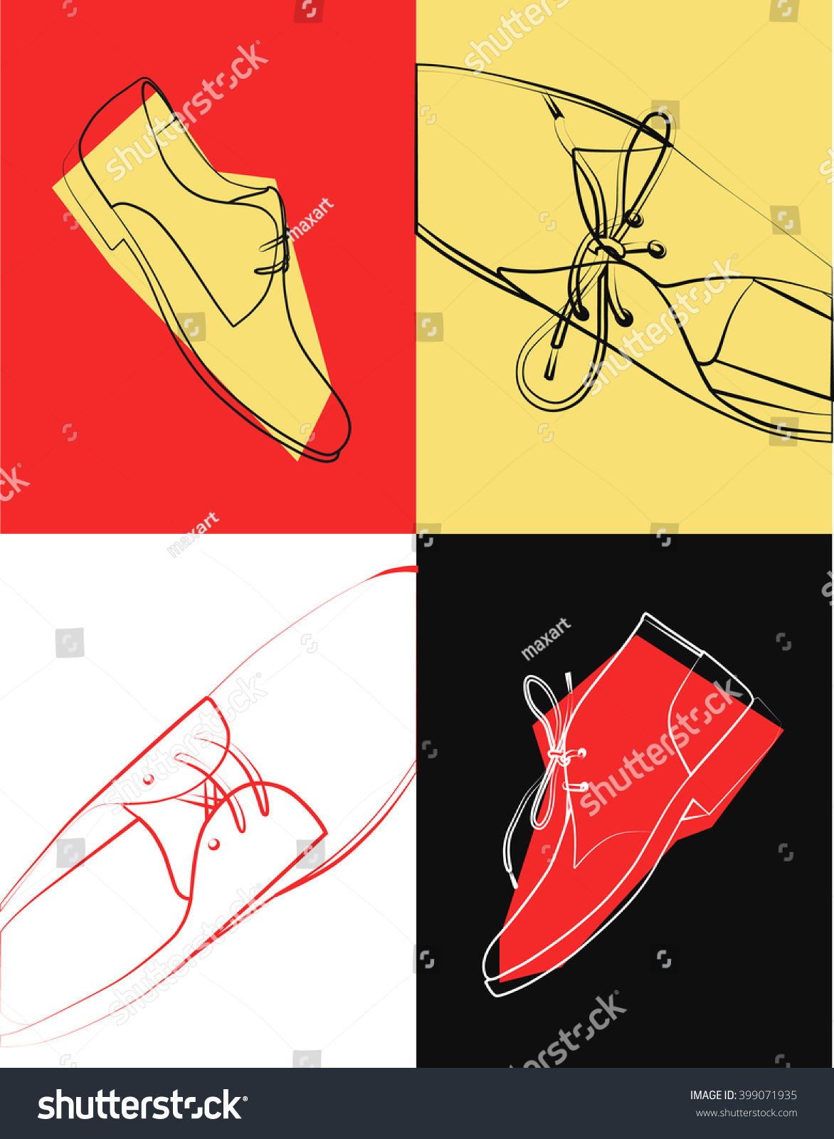 Men Shoes Vector Illustration Stock Vector (Royalty Free) 399071935 ...