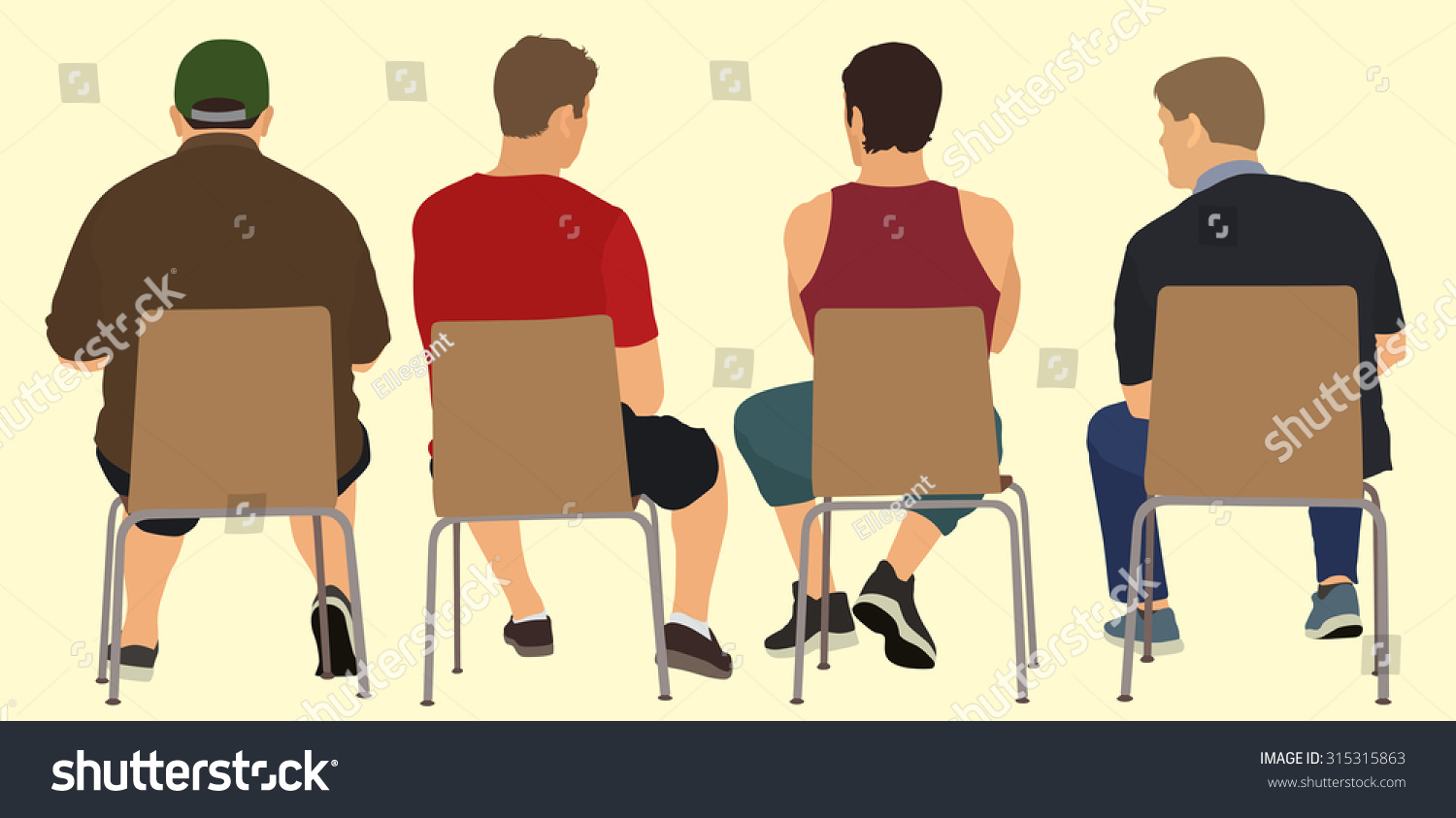940 Man sitting on chair back view Stock Vectors, Images & Vector Art ...