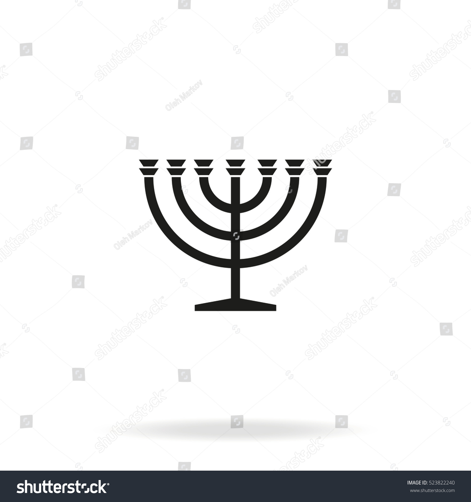 Menorah Symbol Stock Vector (Royalty Free) 523822240 | Shutterstock