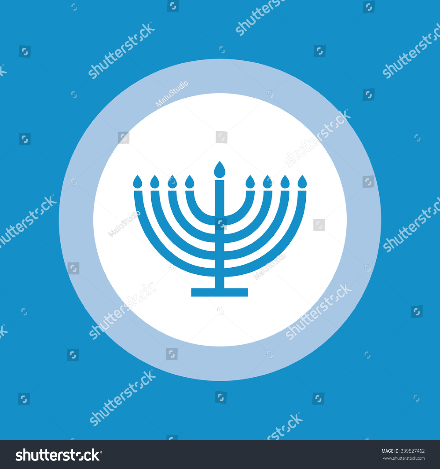 Menorah Symbol Vector Illustration Stock Vector (Royalty Free ...