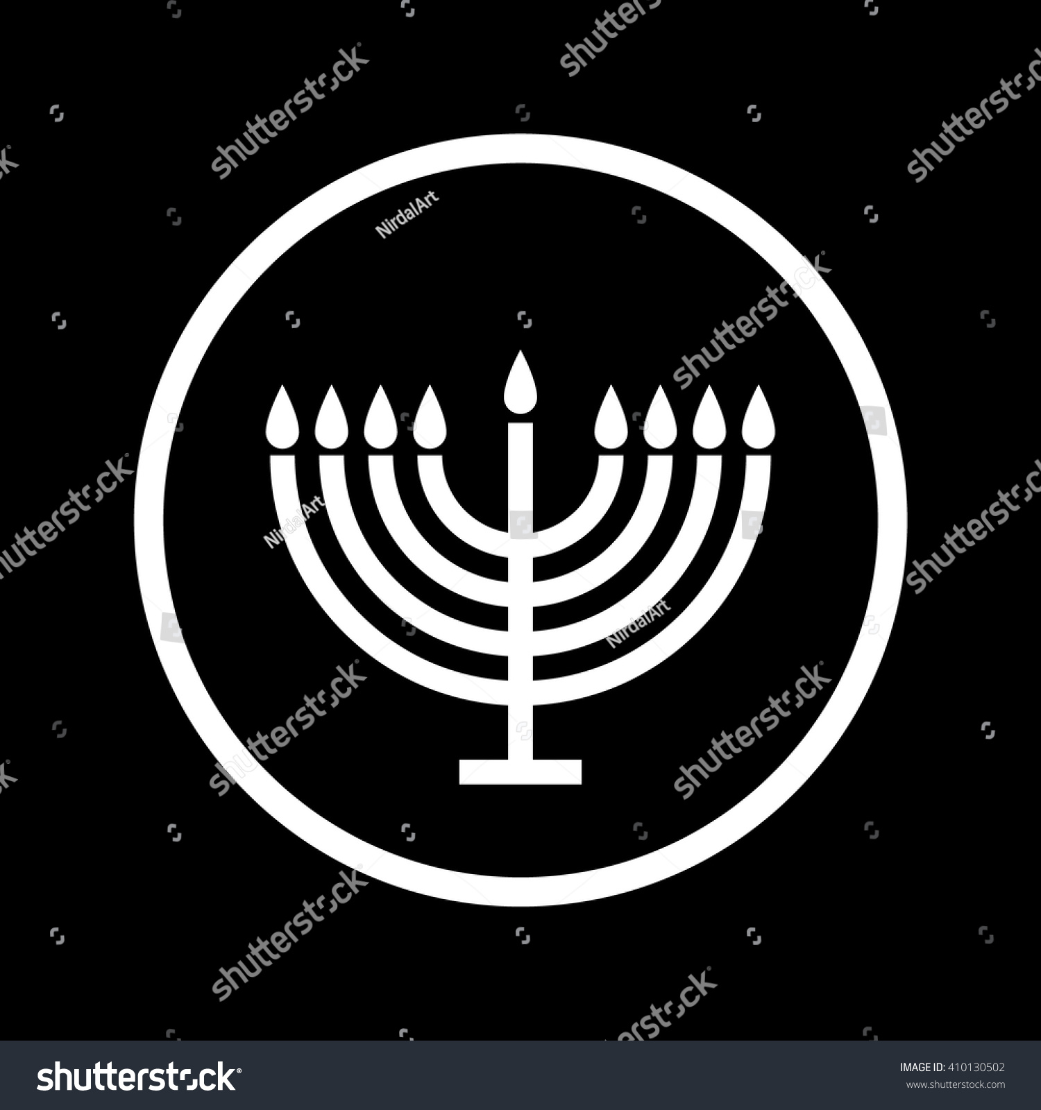 Menorah Symbol Vector Illustration Stock Vector (Royalty Free ...