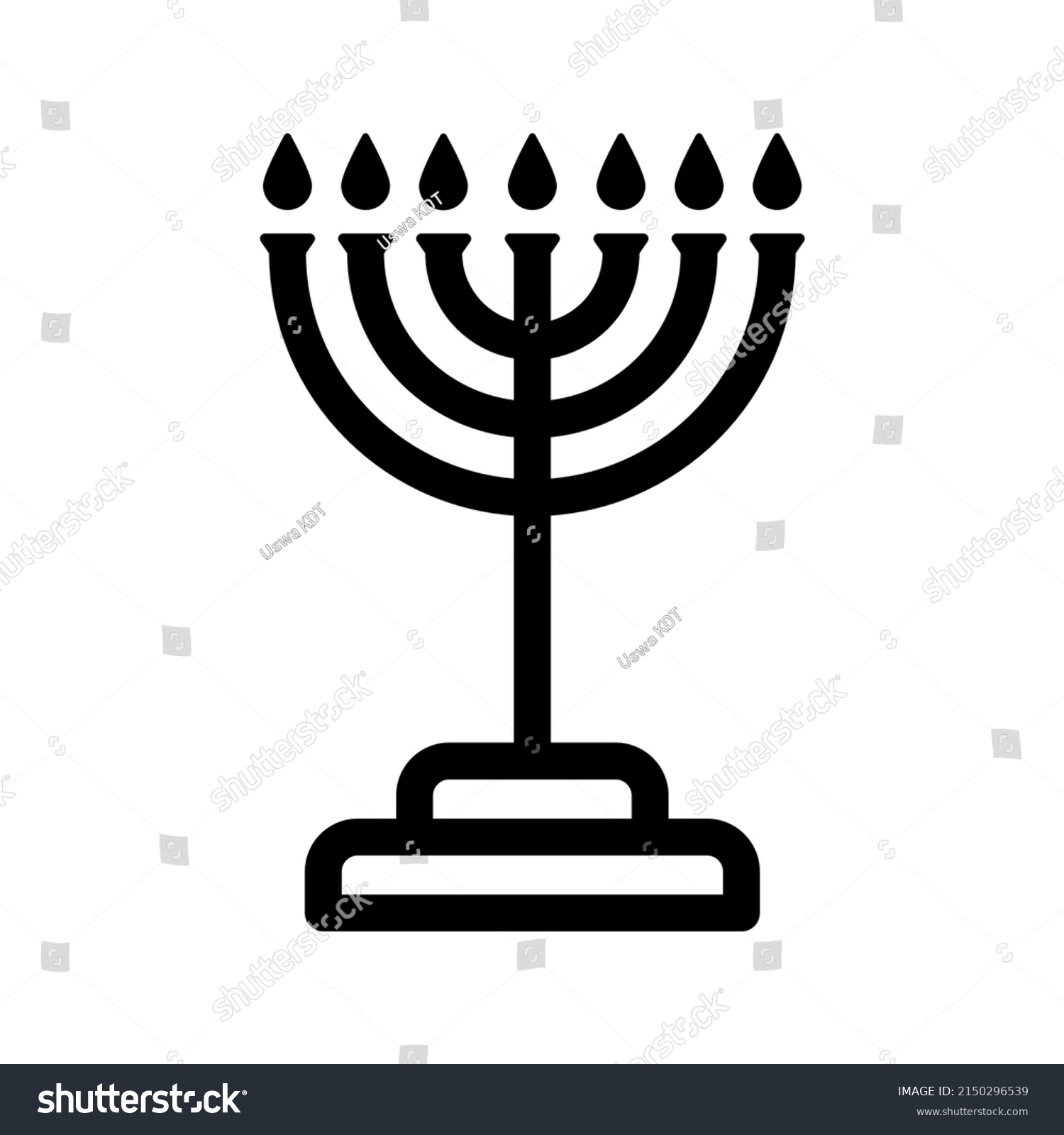 Menorah Vector Icon Vector Illustration Stock Vector (Royalty Free ...