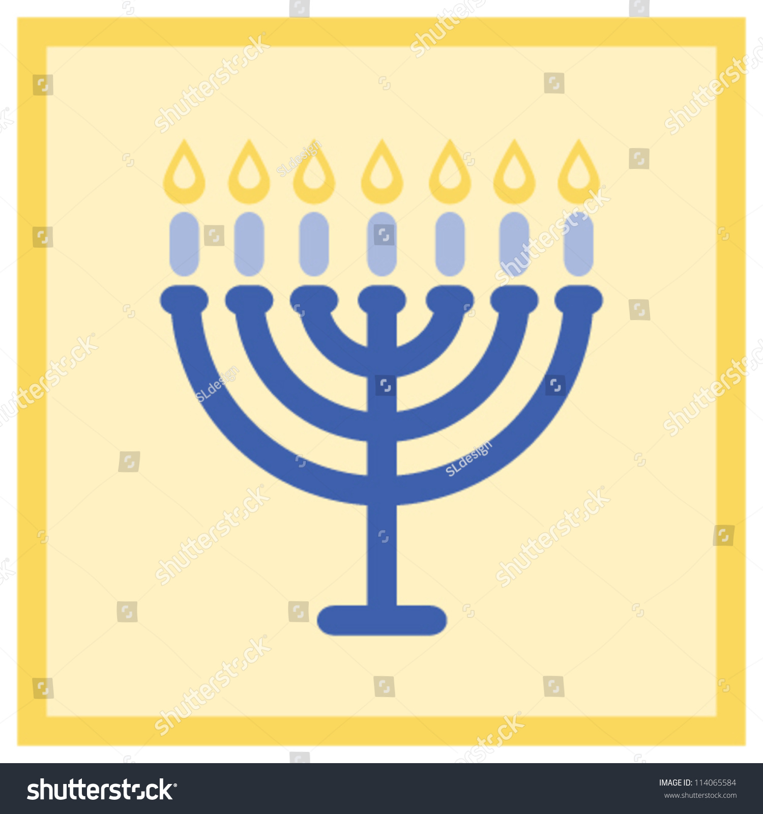 Menorah Vector Illustration Stock Vector (Royalty Free) 114065584