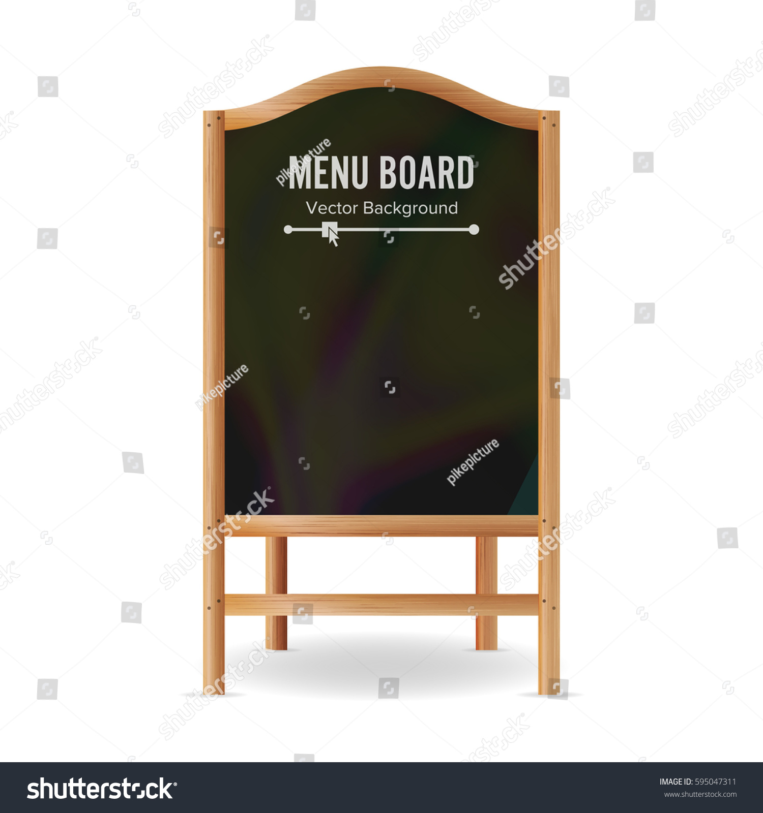 Menu Black Board Vector Empty Chalkboard Stock Vector (Royalty Free ...