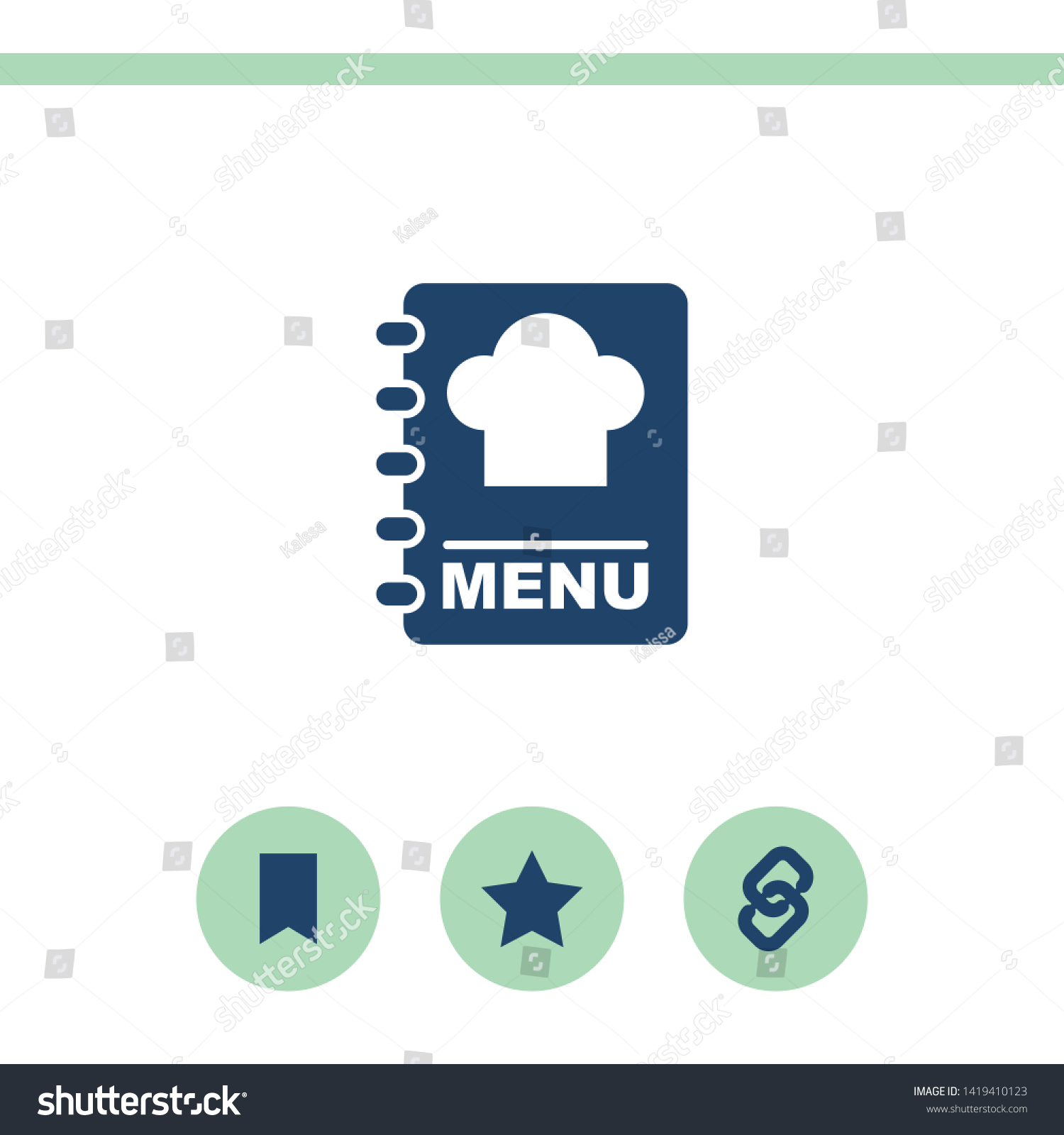 Menu Book Vector Icon Simple Flat Stock Vector (Royalty Free ...