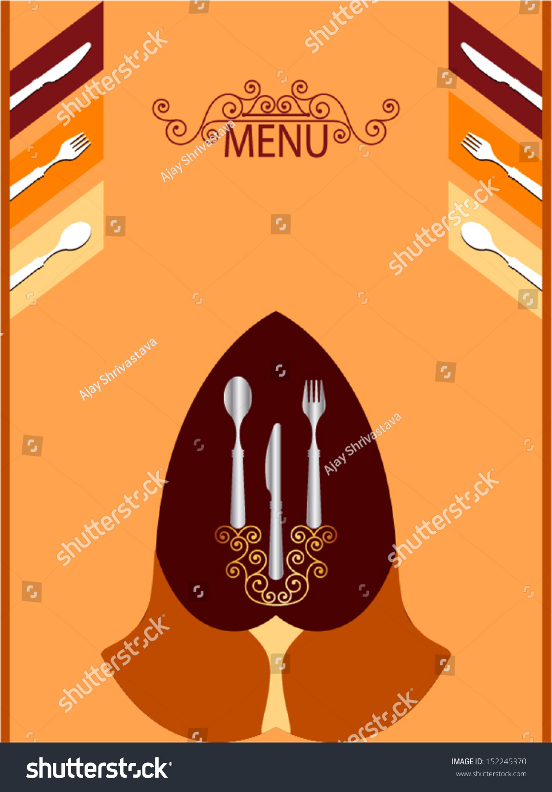 Menu Card Design Template Stock Vector (Royalty Free) 152245370 ...