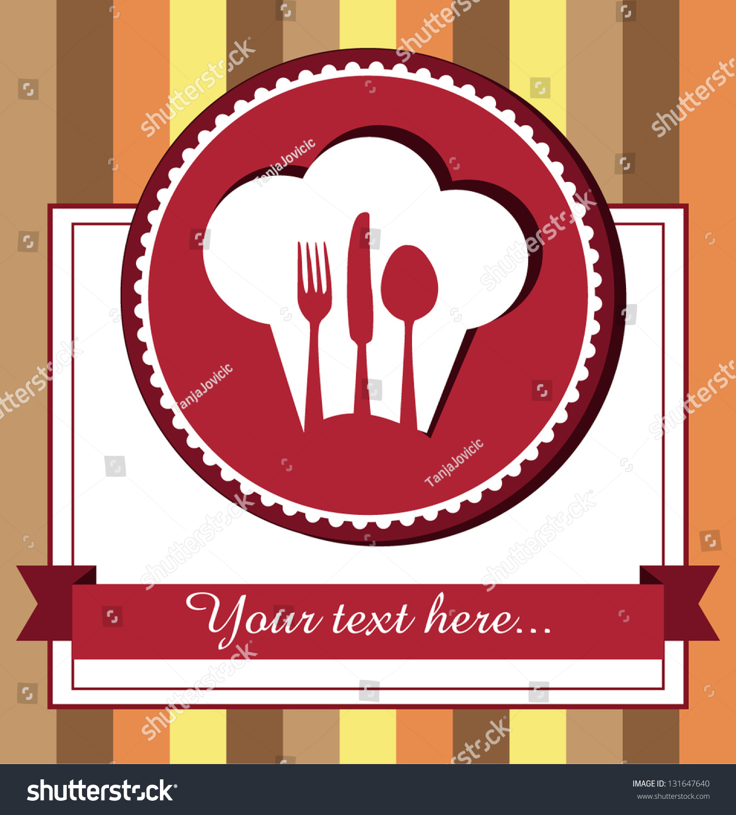 Menu Card Design Vector Illustration Stock Vector (Royalty Free) 131647640