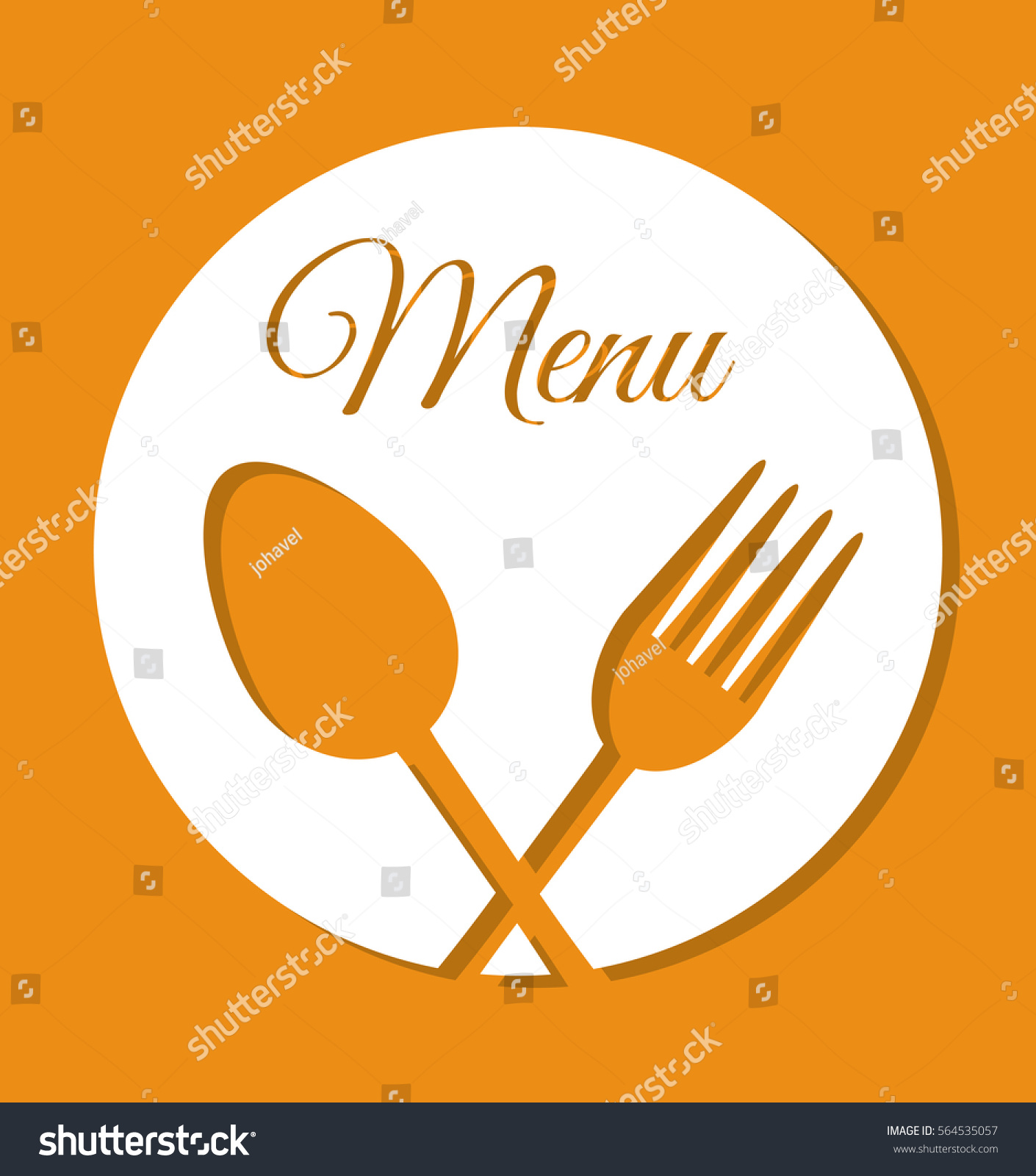 Menu Cursive Font Emblem Image Vector Stock Vector (Royalty Free) 564535057