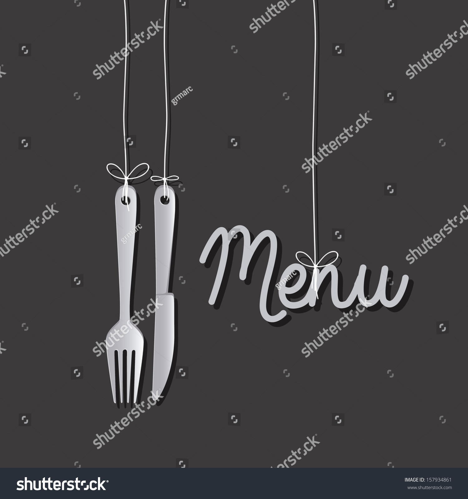 Menu Design Over Black Background Vector Stock Vector (Royalty Free ...