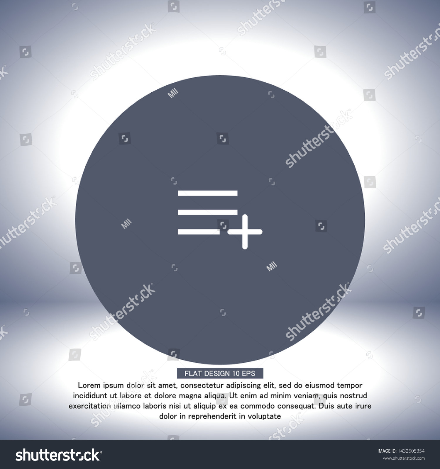 Menu Icon Vector Lorem Ipsum Illustration Stock Vector (Royalty Free ...