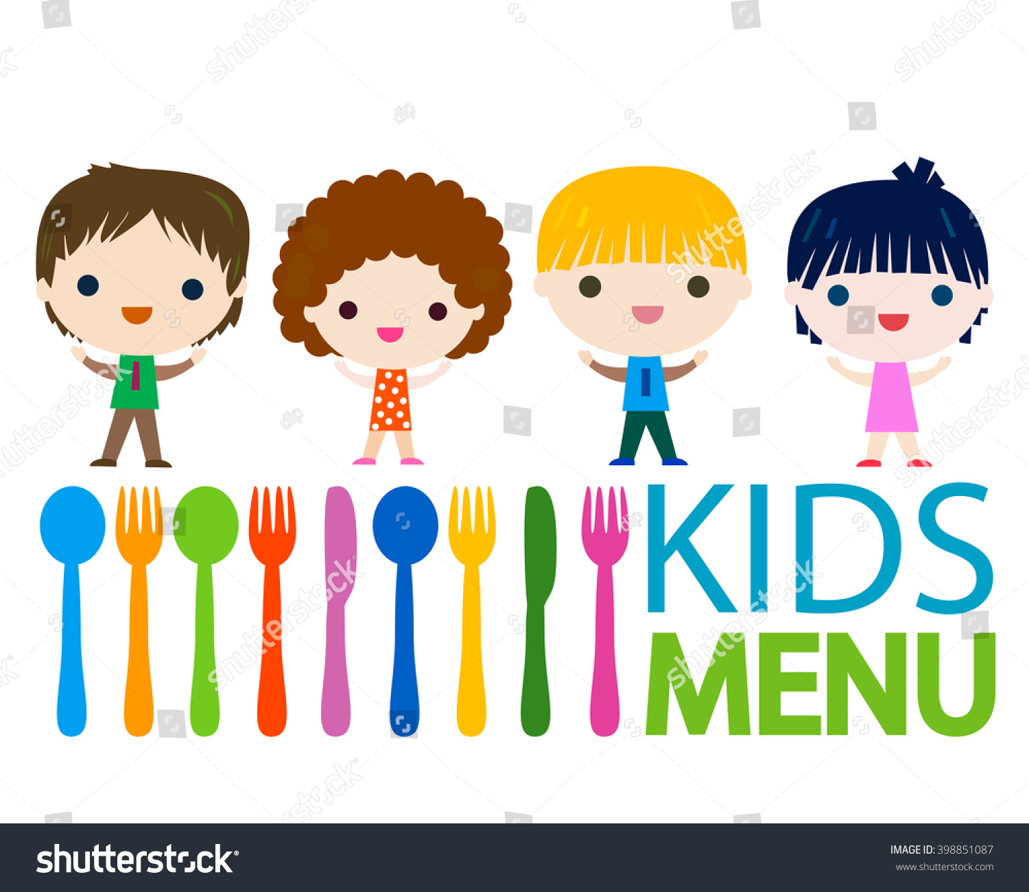 Menu Kids Background Design Stock Vector (Royalty Free) 398851087 ...