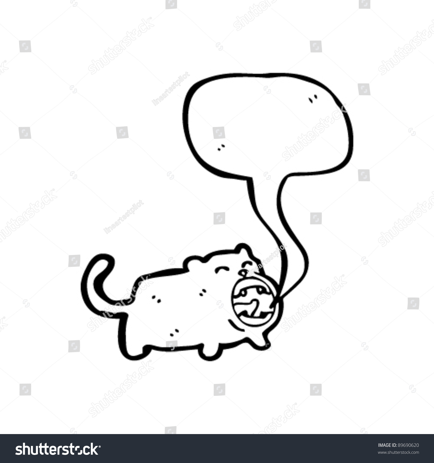 Meowing Cat Cartoon Stock Vector (Royalty Free) 89690620