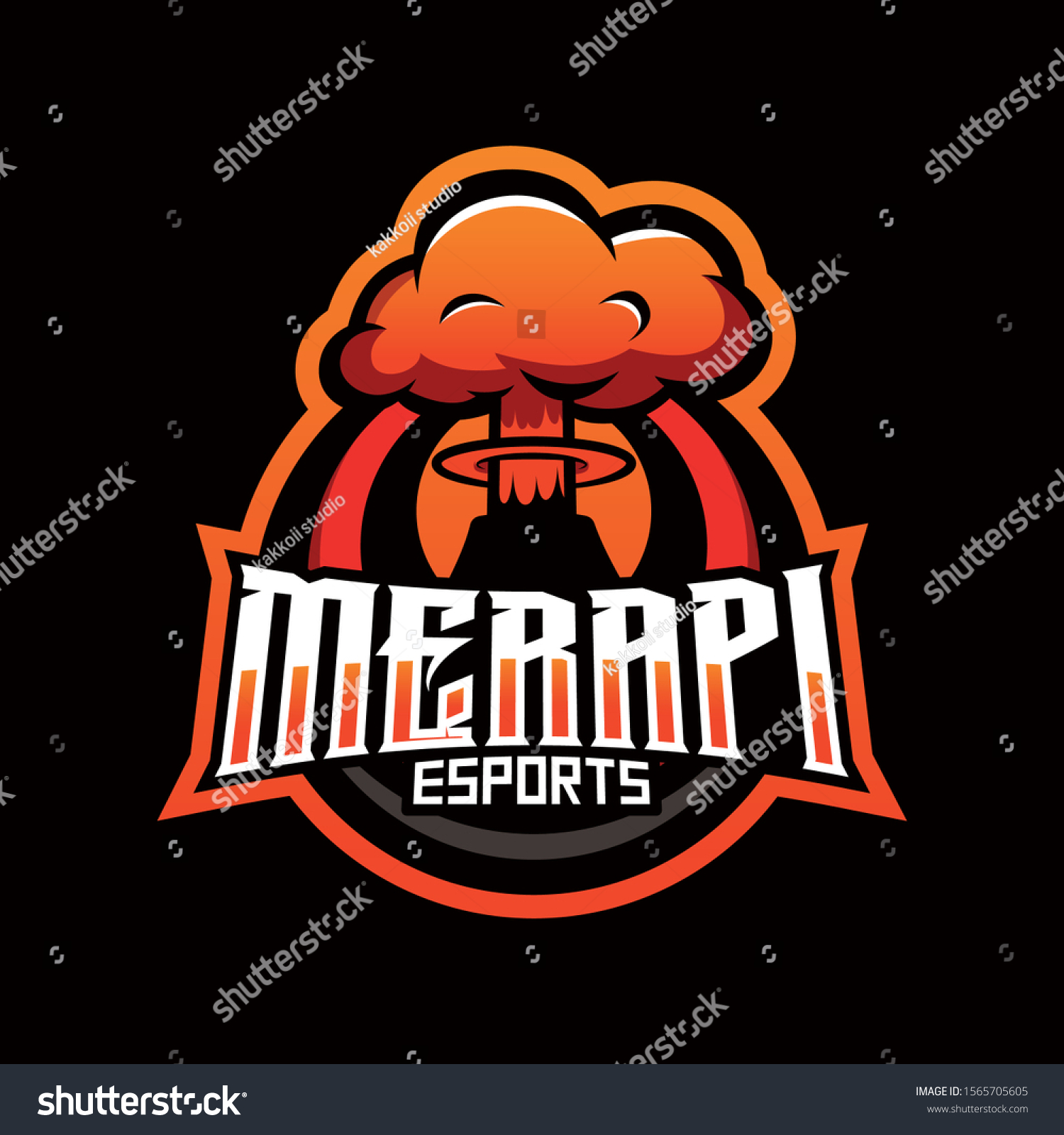 Merapi Esports Logo Template Design Vector: เวกเตอร์สต็อก (ปลอดค่า ...