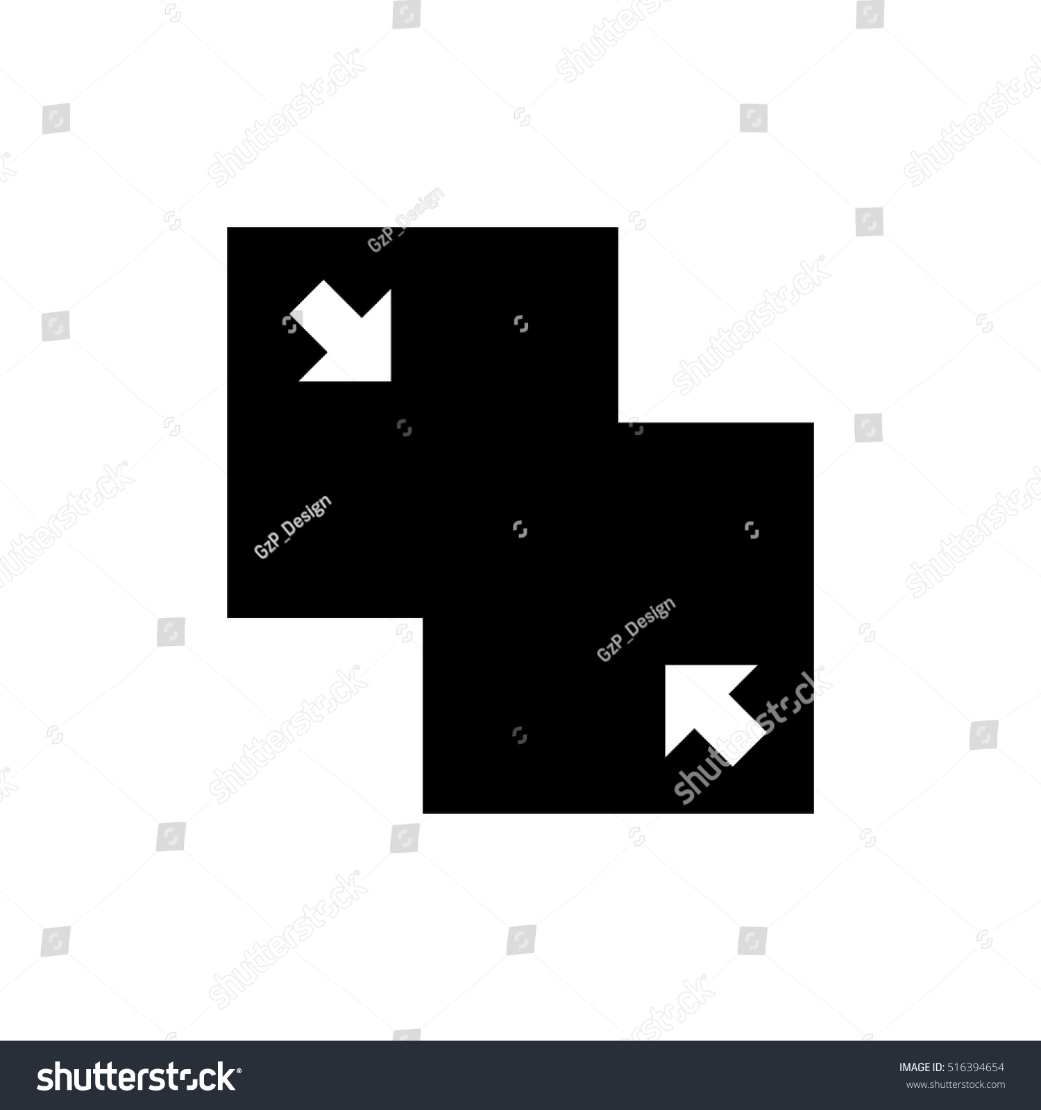 Merge Icon Vector Illustration Stock Vector (Royalty Free) 516394654 ...