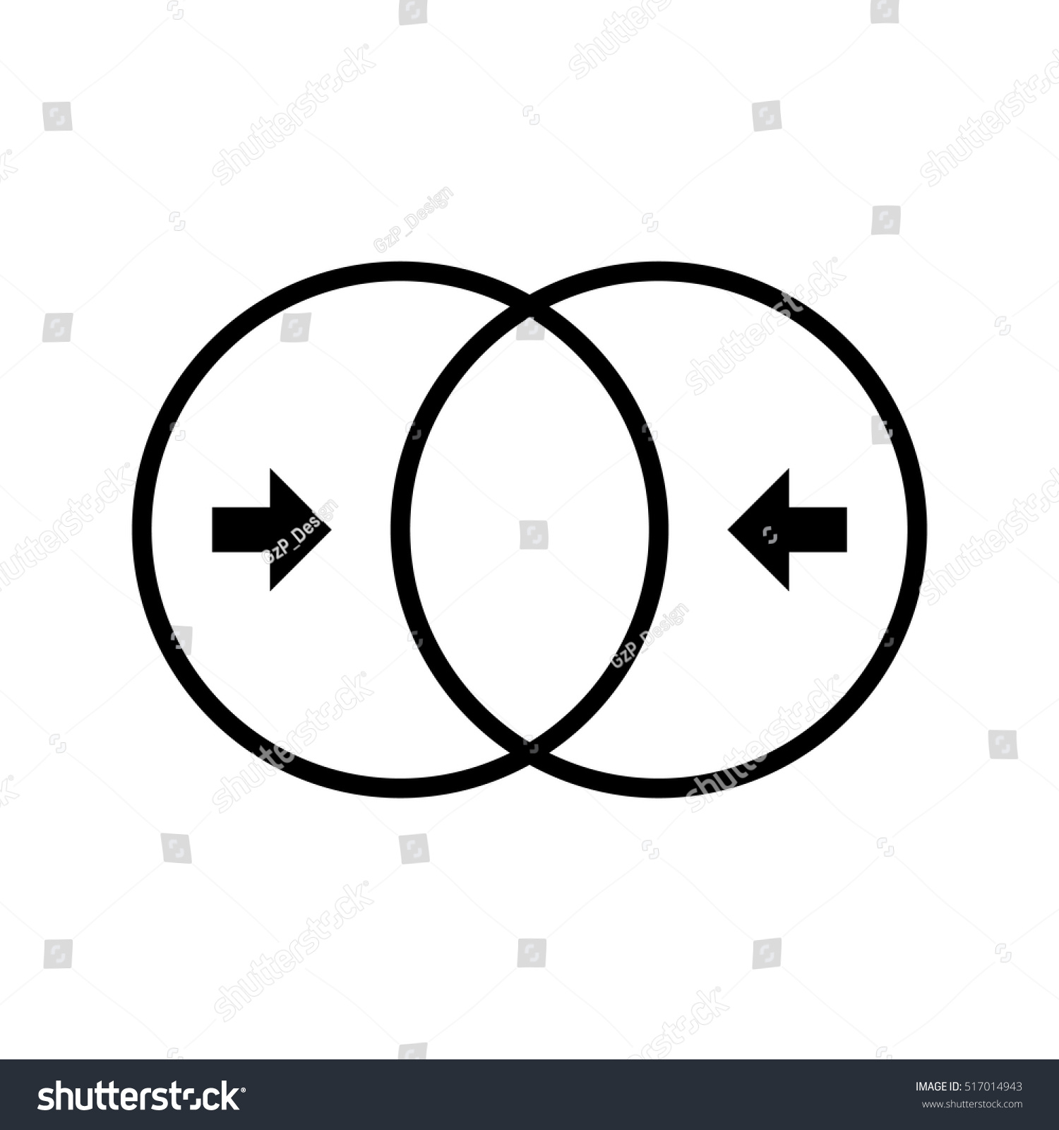 Merge Icon Vector Illustration Stock Vector (Royalty Free) 517014943 ...