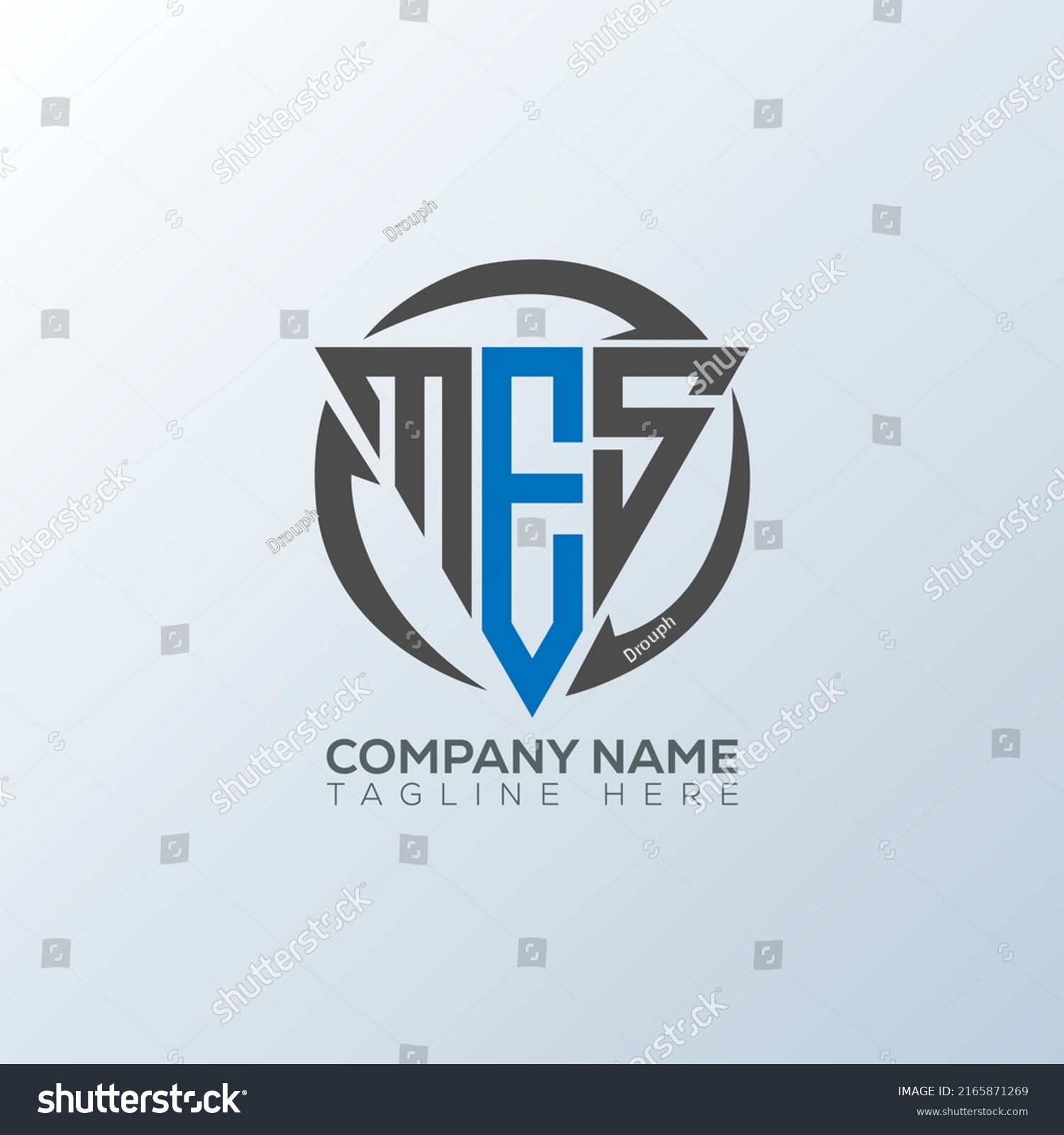 Mes Initial Modern Logo Design Vector Stock Vector (Royalty Free ...