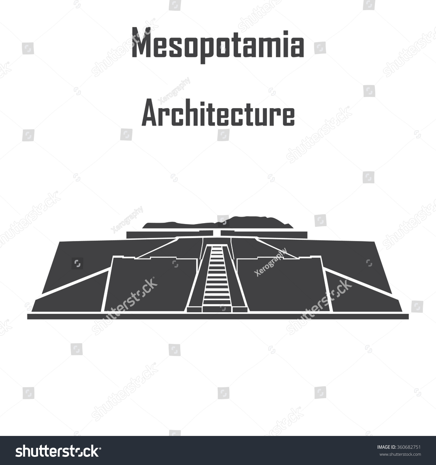 Mesopotamia Architecture Ziggurat Icon Vector: เวกเตอร์สต็อก (ปลอดค่า ...