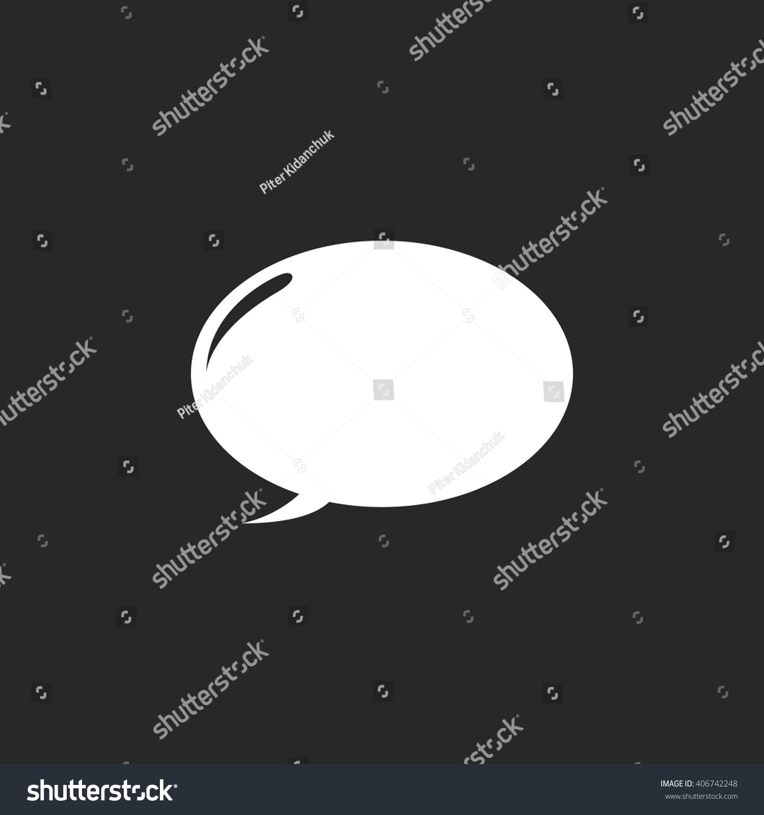 Message Bubble Sign Simple Icon On Stock Vector (Royalty Free ...