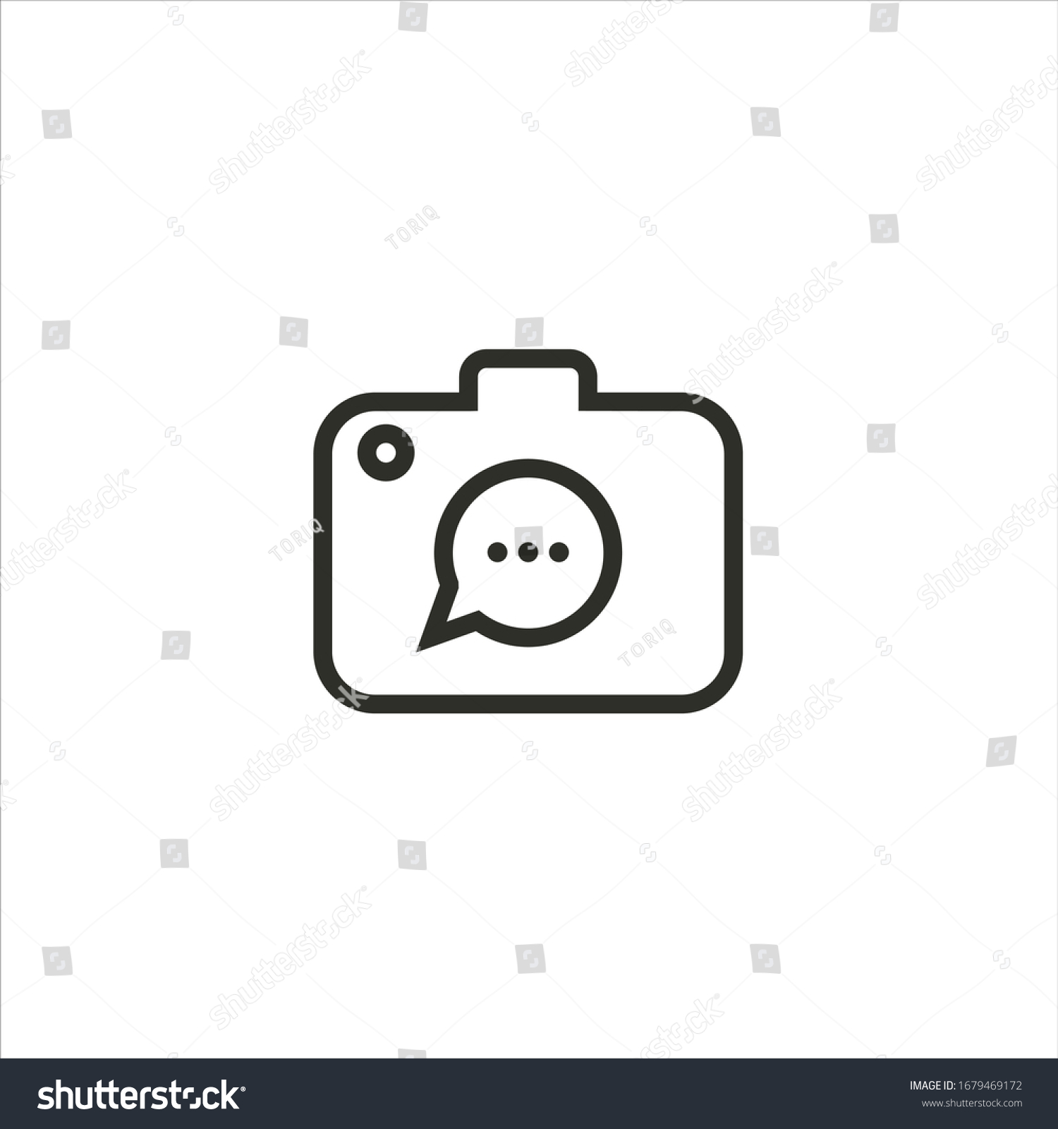 Message Camera Vector Outline Design Inspiration Stock Vector (Royalty ...