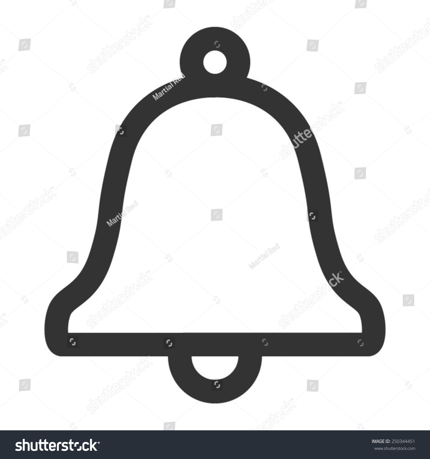 Message Chat Notification Bell Outline Flat Stock Vector 250344451 ...
