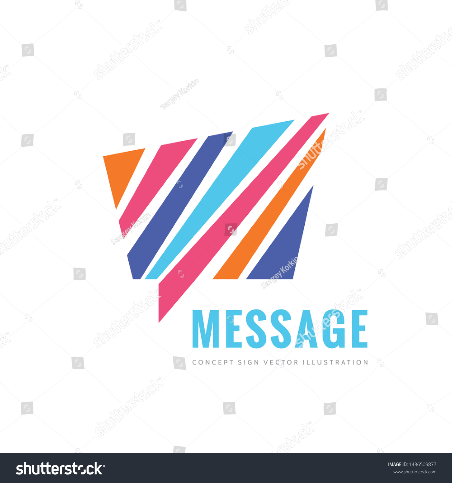 Message Concept Vector Logo Template Design Stock Vector (Royalty Free ...