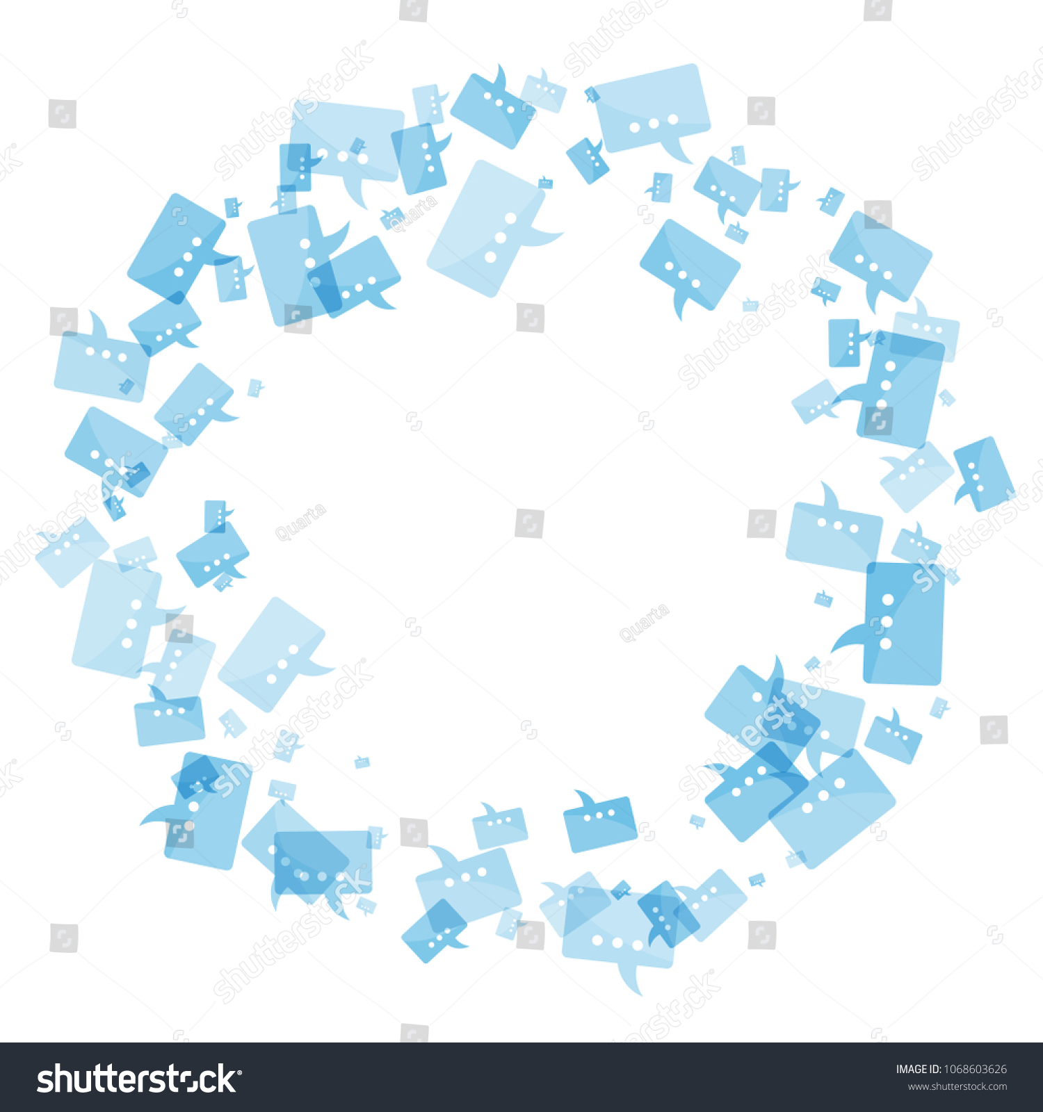 Message Frame Flat Vector Cartoon Illustration Stock Vector (Royalty ...