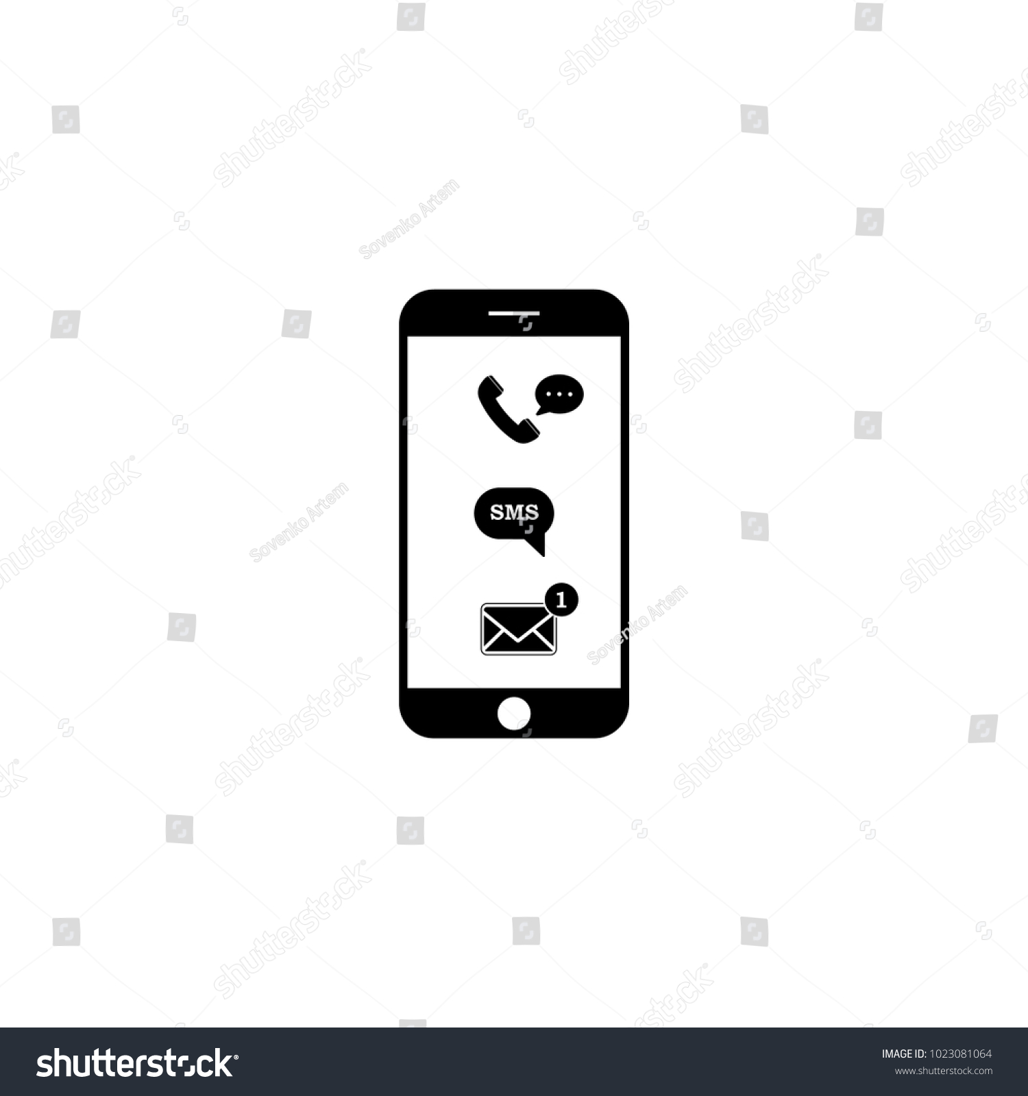 Message On Your Phone Icon Vector Stock Vector (Royalty Free ...