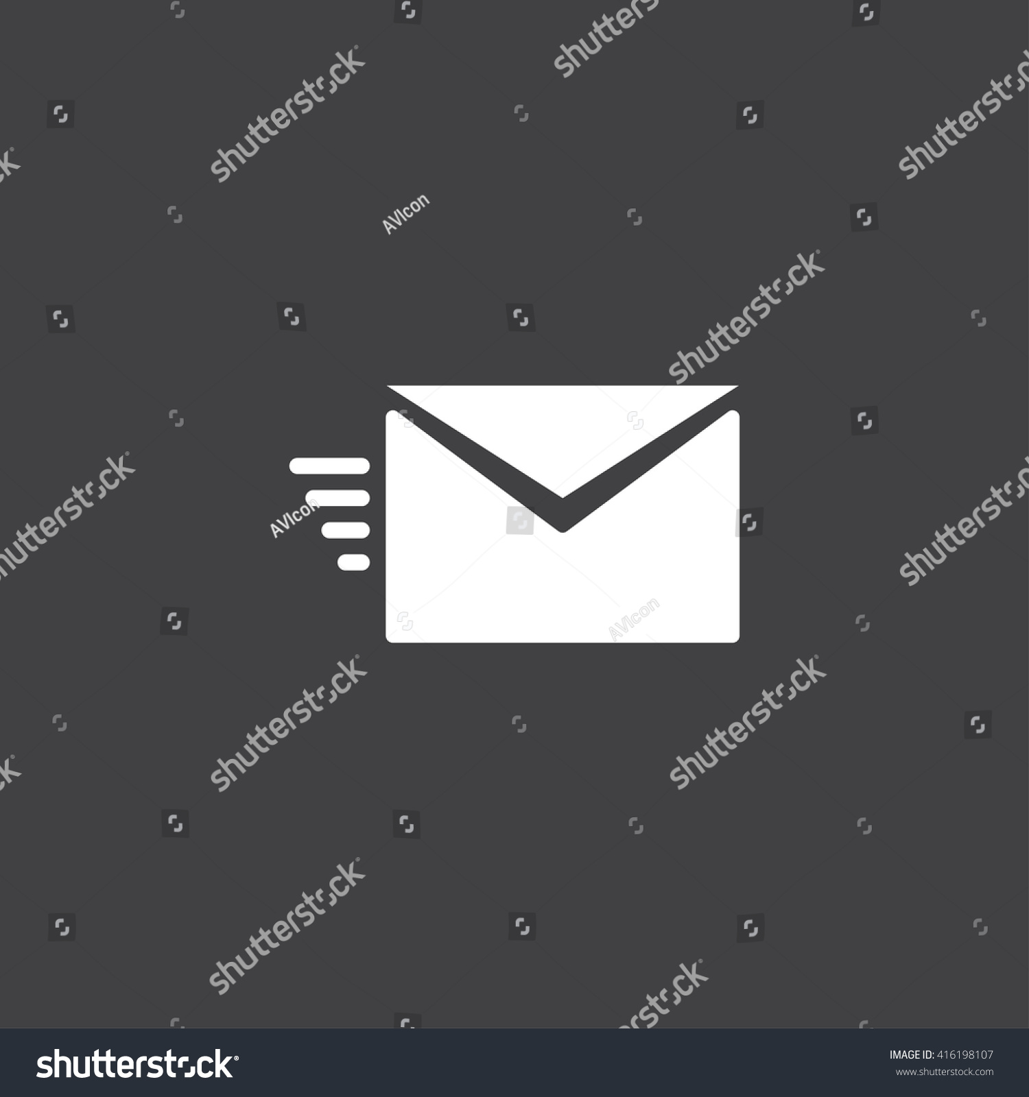 Message Vector Icon Solid Illustration Pictogram Stock Vector (Royalty ...