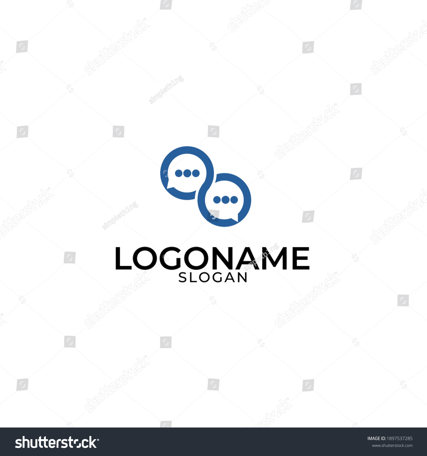 Messages Technology Communication Logos Stock Vector (Royalty Free ...