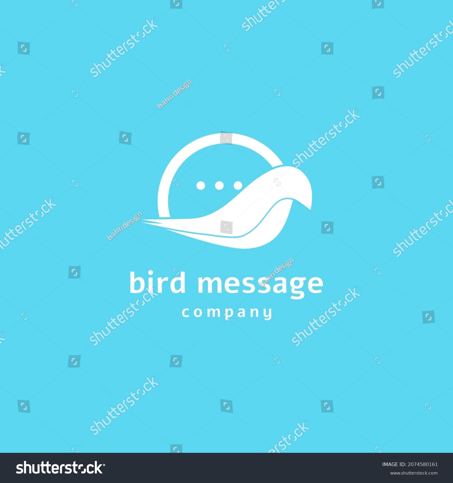 Messenger Bird Logo Vector Design Logo Stock Vector (Royalty Free ...