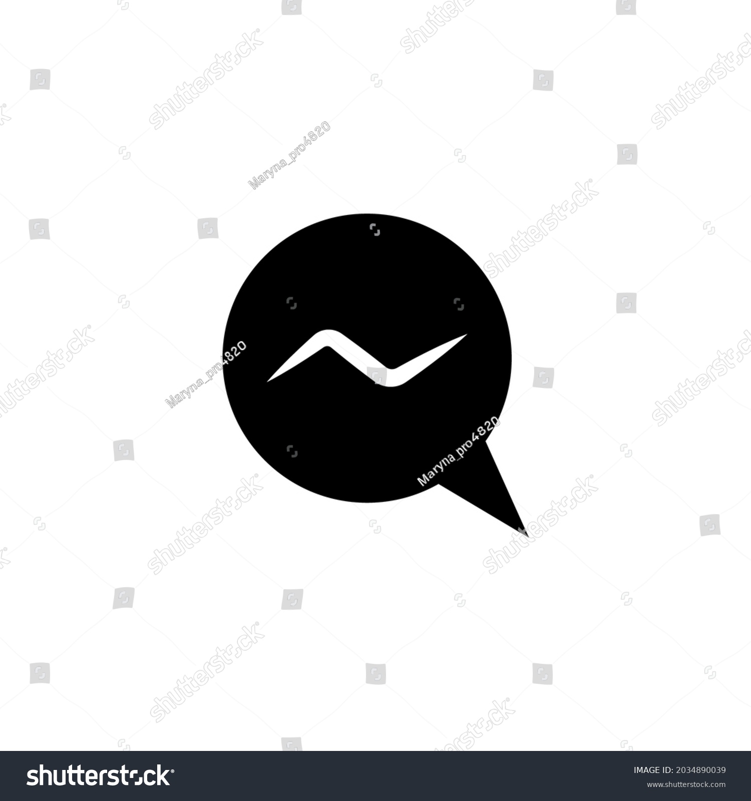 Messenger Icon Message Vector Graphics Stock Vector (Royalty Free ...