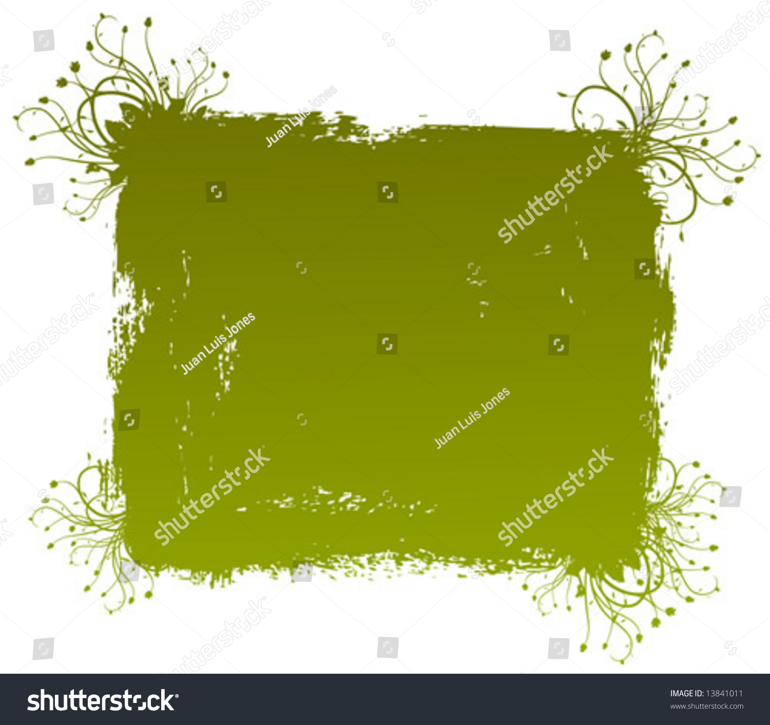Messy Floral Frame Stock Vector (Royalty Free) 13841011 | Shutterstock