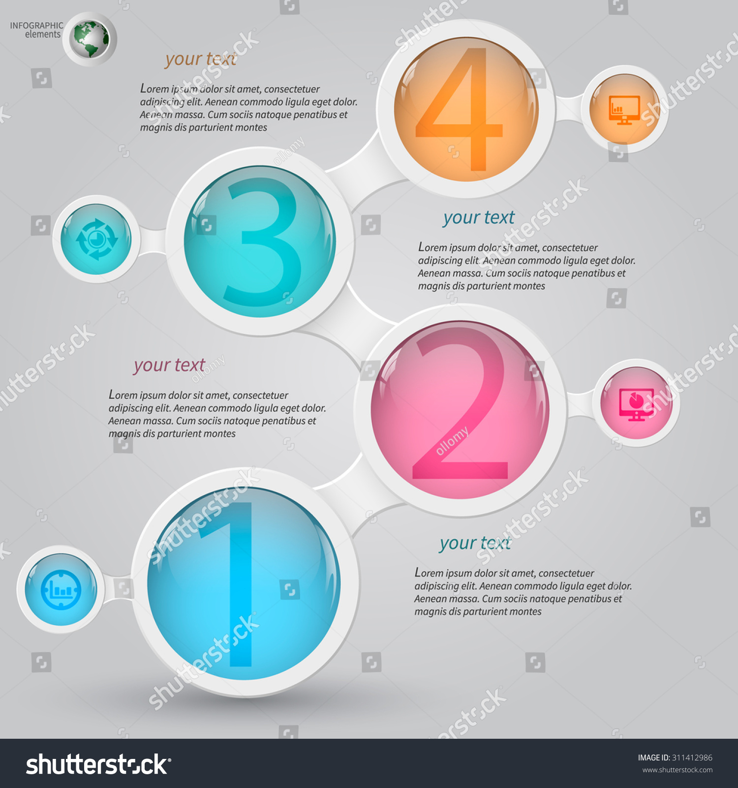 Metaball Infographic Elementstemplate Your Design Stock Vector (Royalty ...
