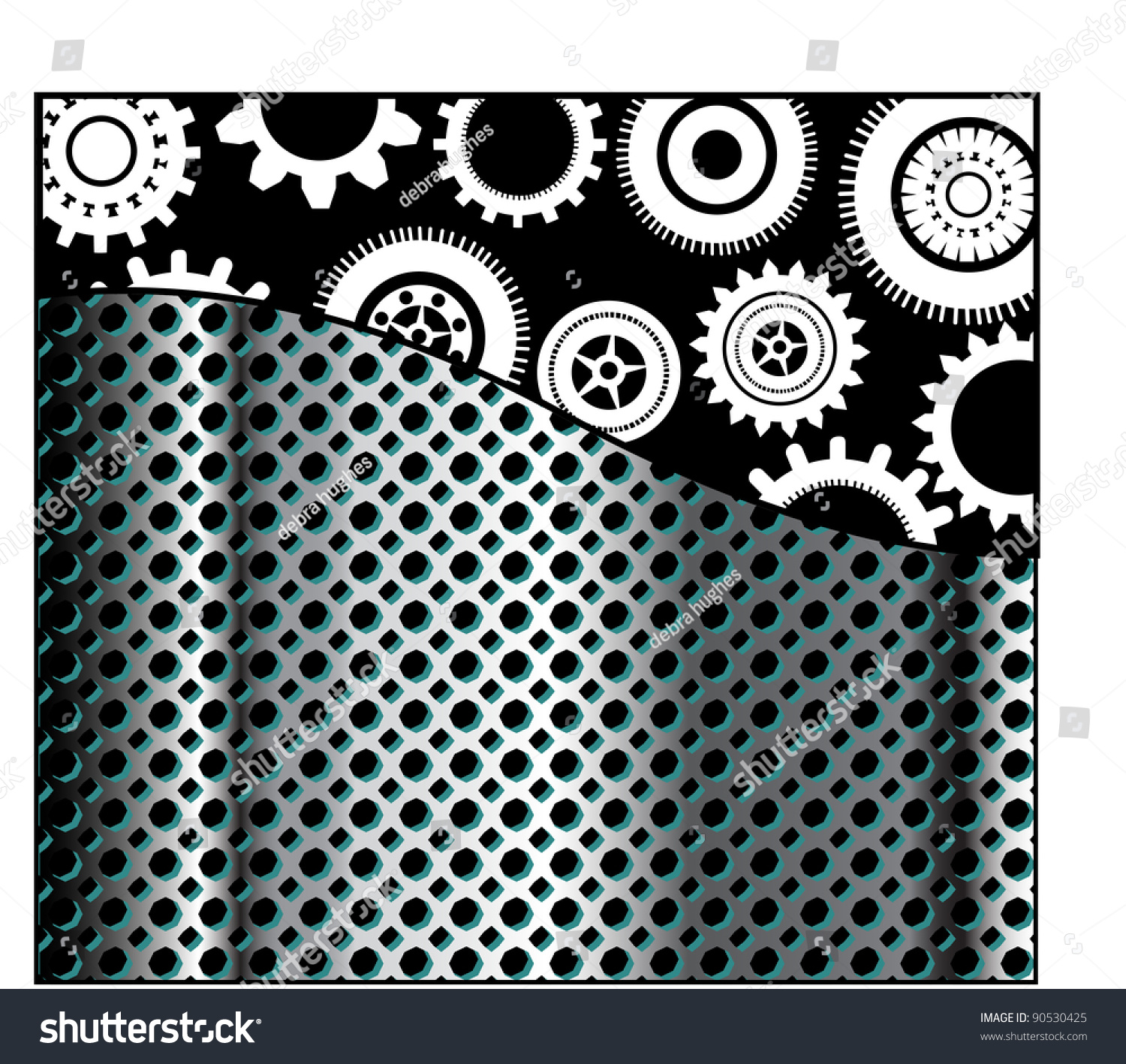 Metal Gear Pattern Background Stock Vector (Royalty Free) 90530425 ...