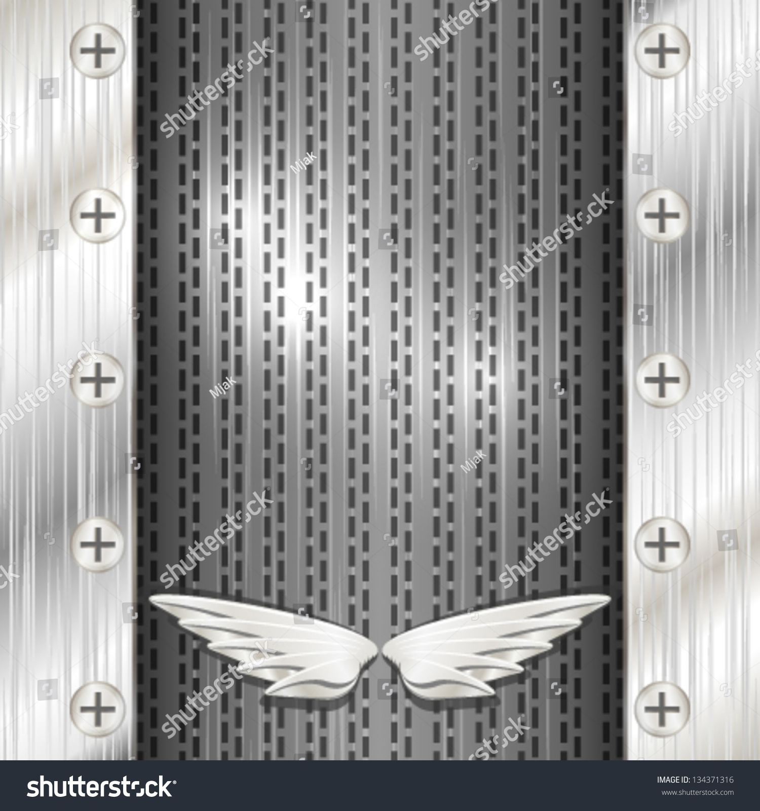 Metal Background Wings Stock Vector (Royalty Free) 134371316 | Shutterstock